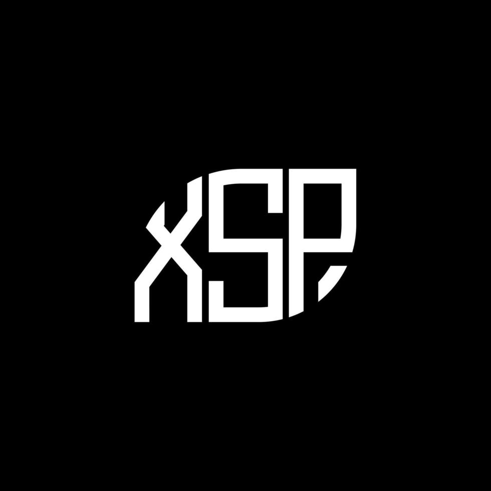 SP letter design.XSP letter logo design on black background. XSP creative initials letter logo ...