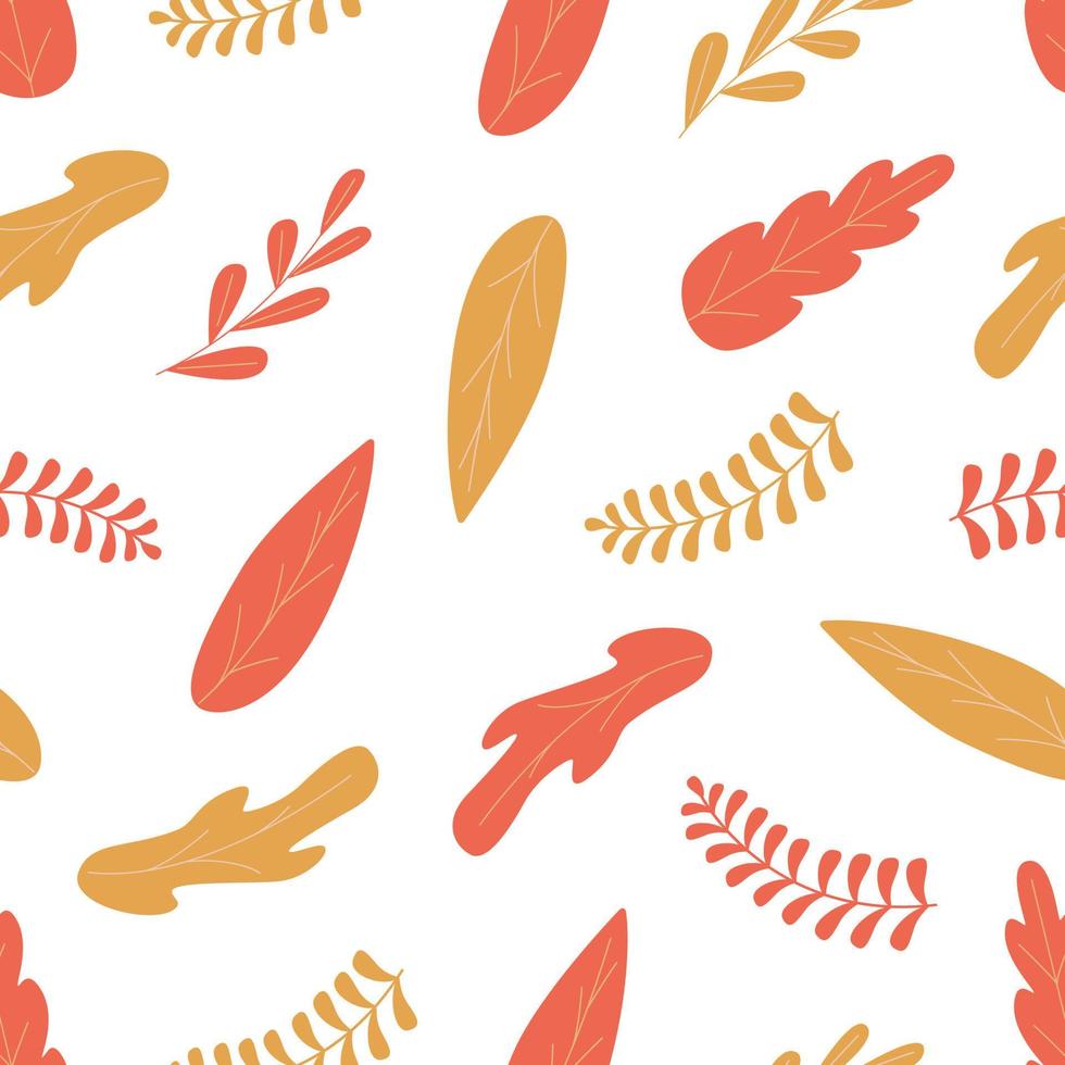 Seamless Pattern Set nature abstract leaves. Collection of trendy ...