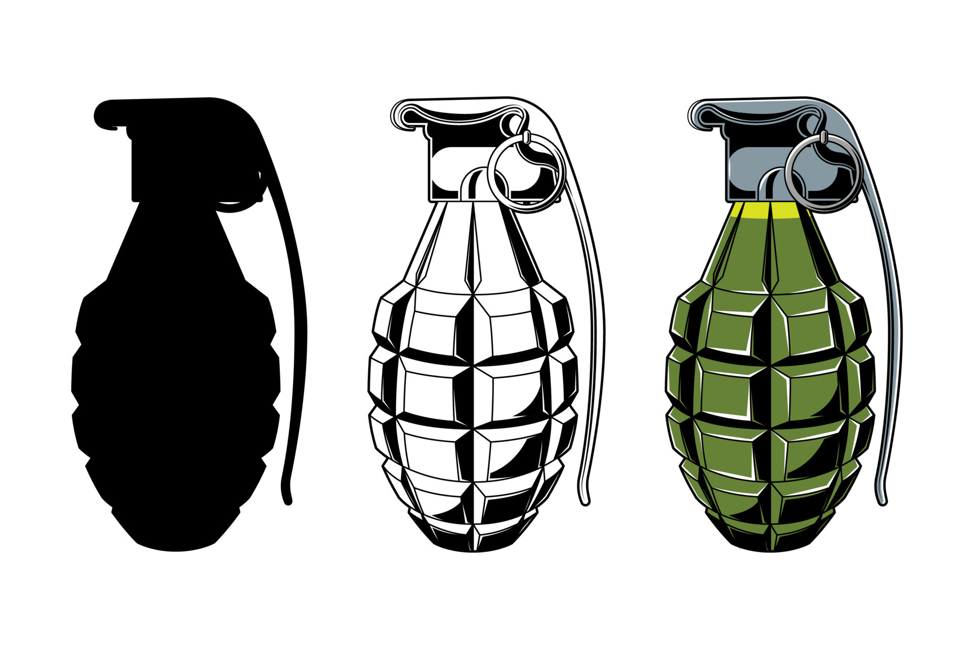 Grenade vector isolated on white background 7902091 Vector Art at Vecteezy