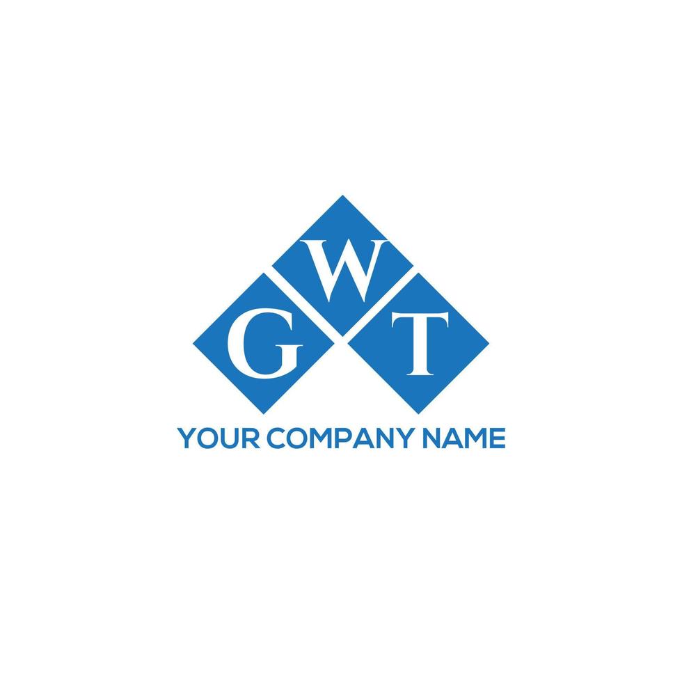 GWT letter logo design on white background. GWT creative initials ...