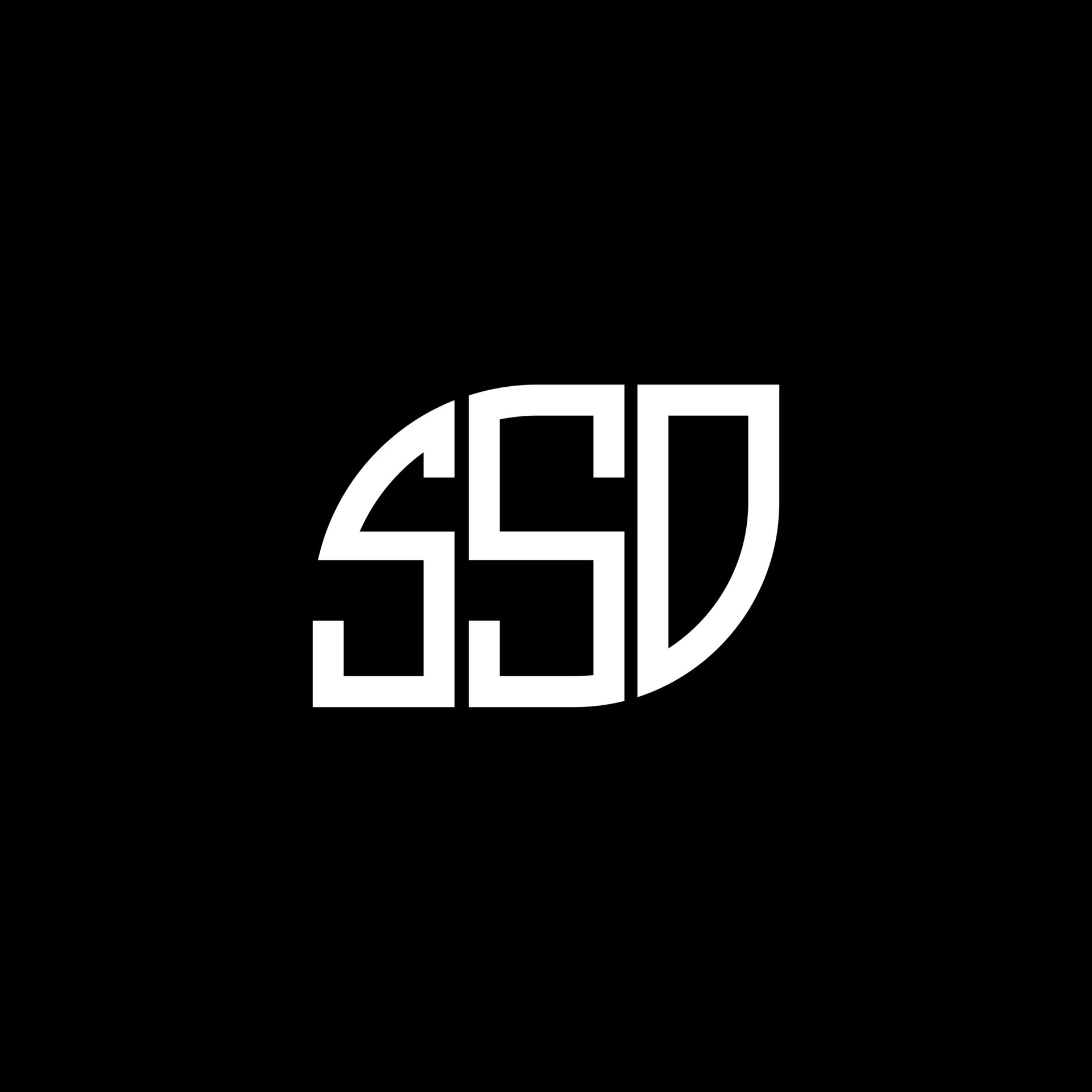 diseño de la letra sso. Diseño del logotipo de la letra sso sobre fondo negro. concepto de ...