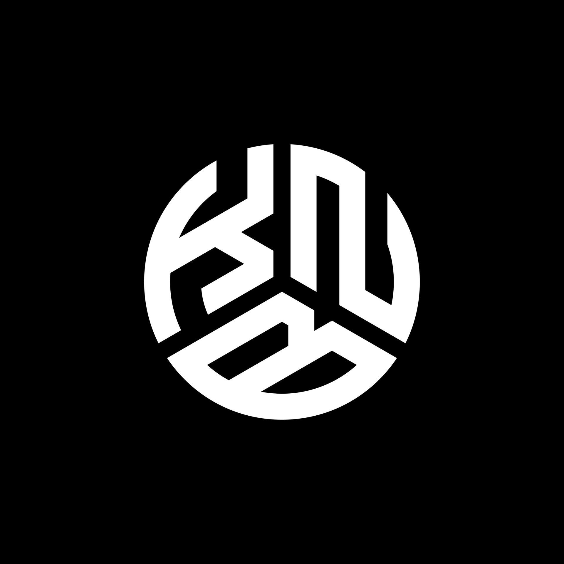 KNB letter logo design on black background. KNB creative initials ... KNB letter logo design on black background. KNB creative initials ...