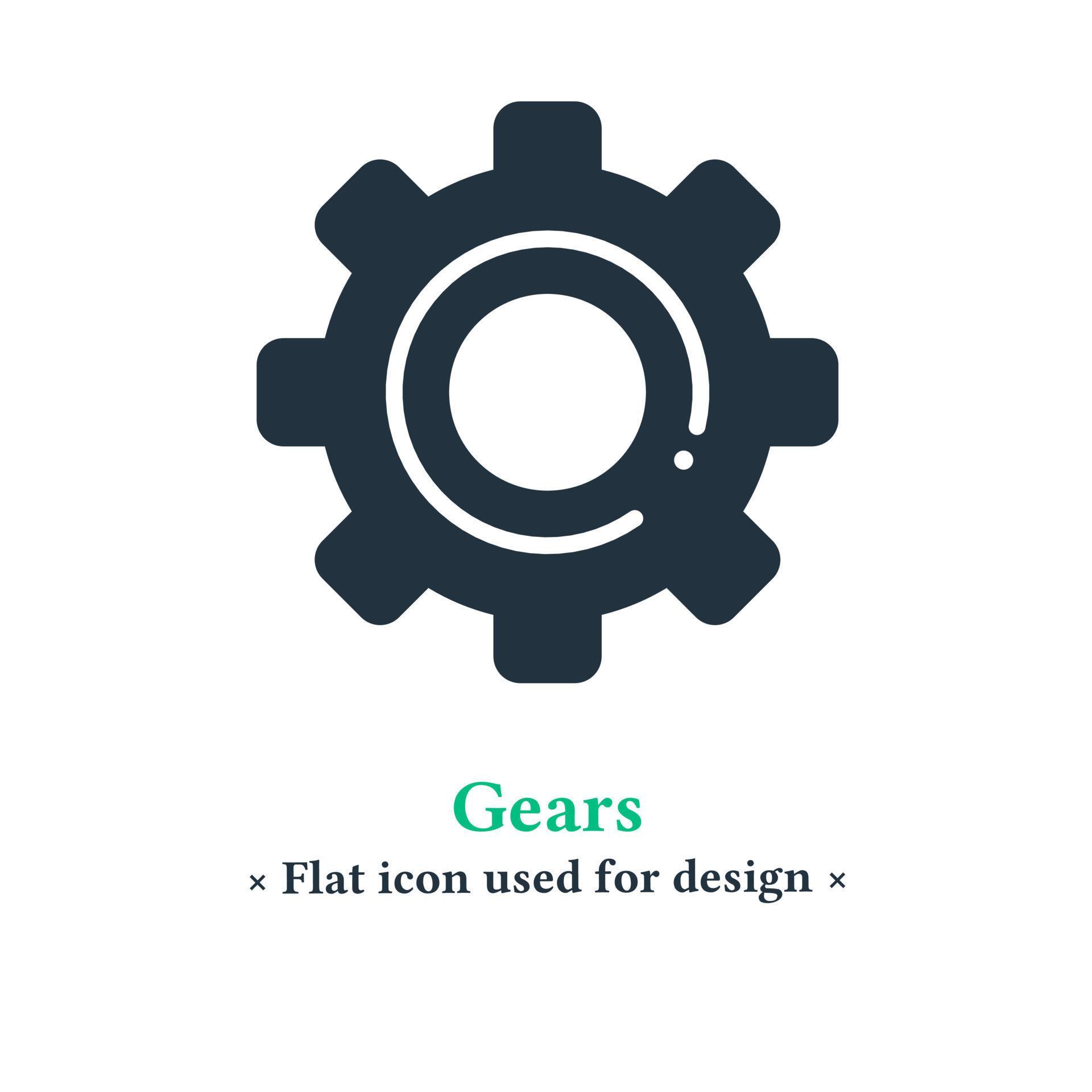 Gear icon vector isolated on a white background. gear symbol, settings ...