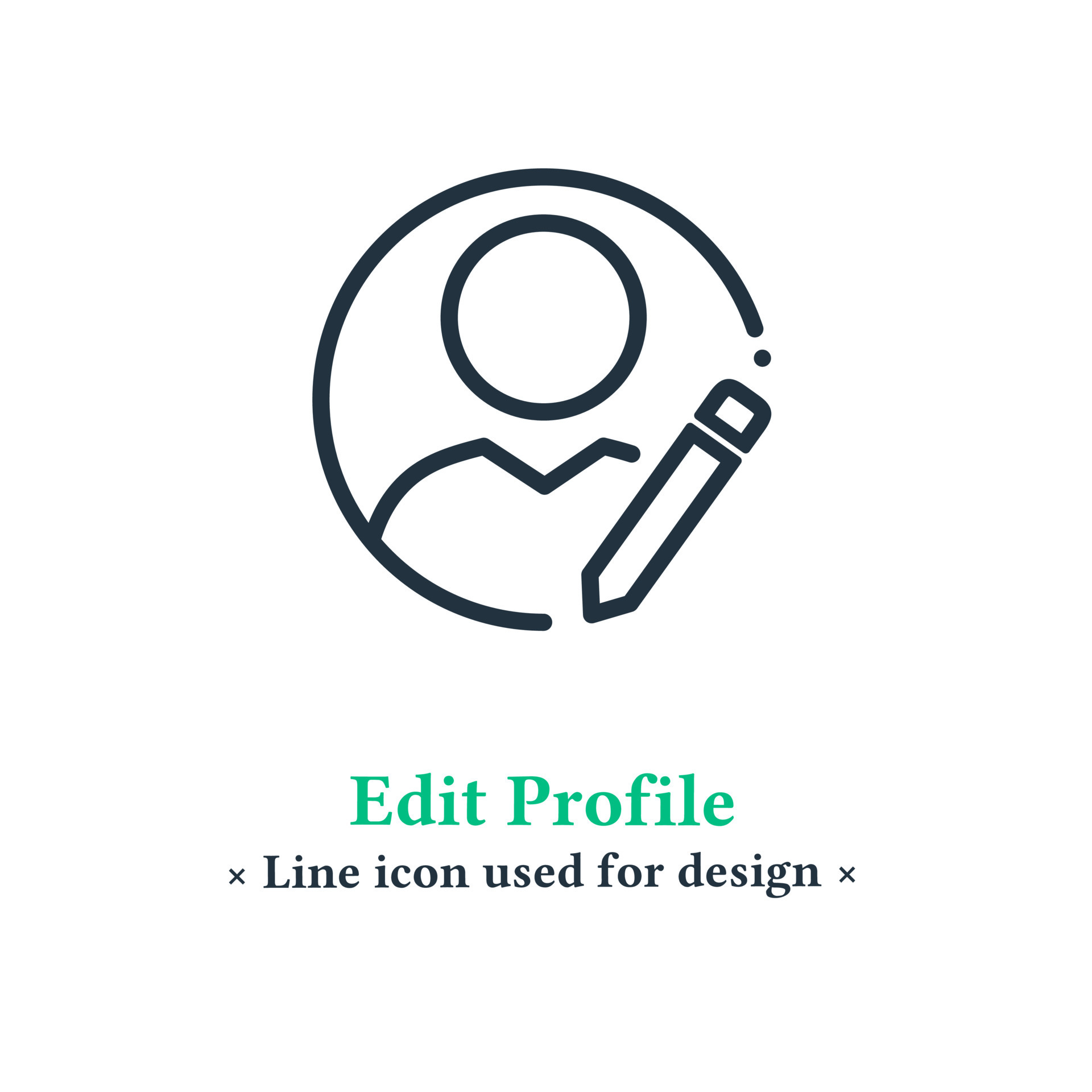 Vector edit profile icon isolated on a white background. edit symbol ... Vector edit profile icon isolated on a white background. edit symbol ...