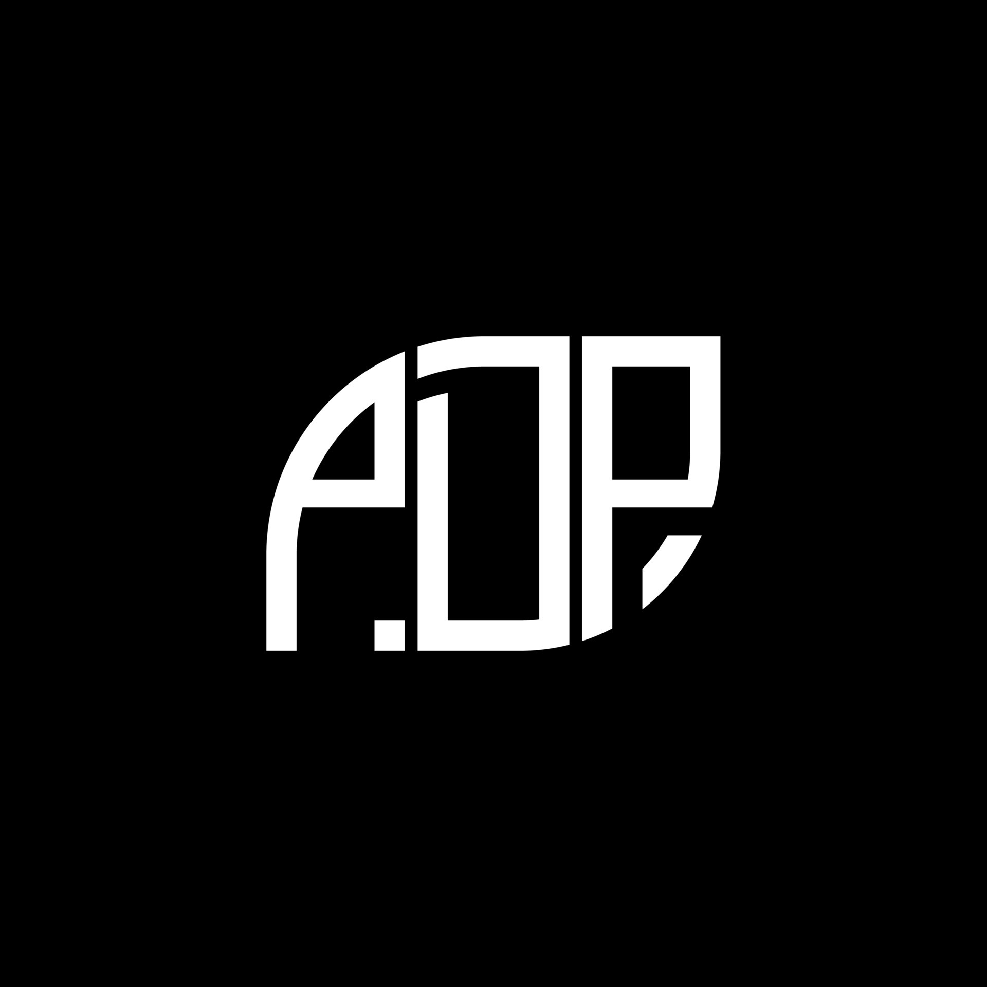 Pdp Letter Logo Design On Black Backgroundpdp Creative Initials Letter Logo Conceptpdp Vector