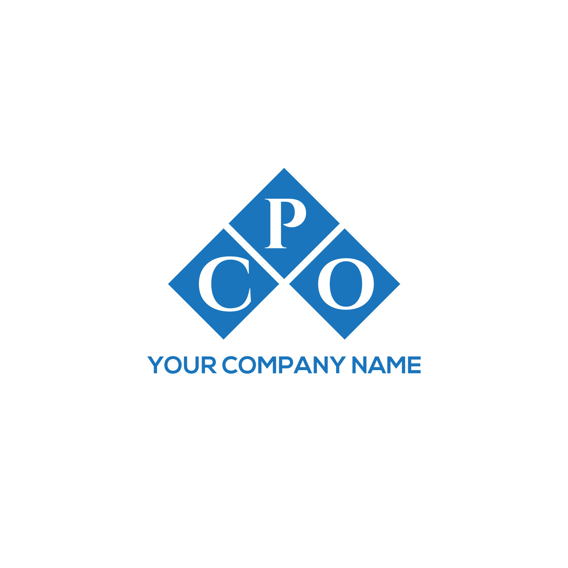 Cpo Letter Logo Design On White Background Cpo Creative Initials Letter Logo Concept Cpo