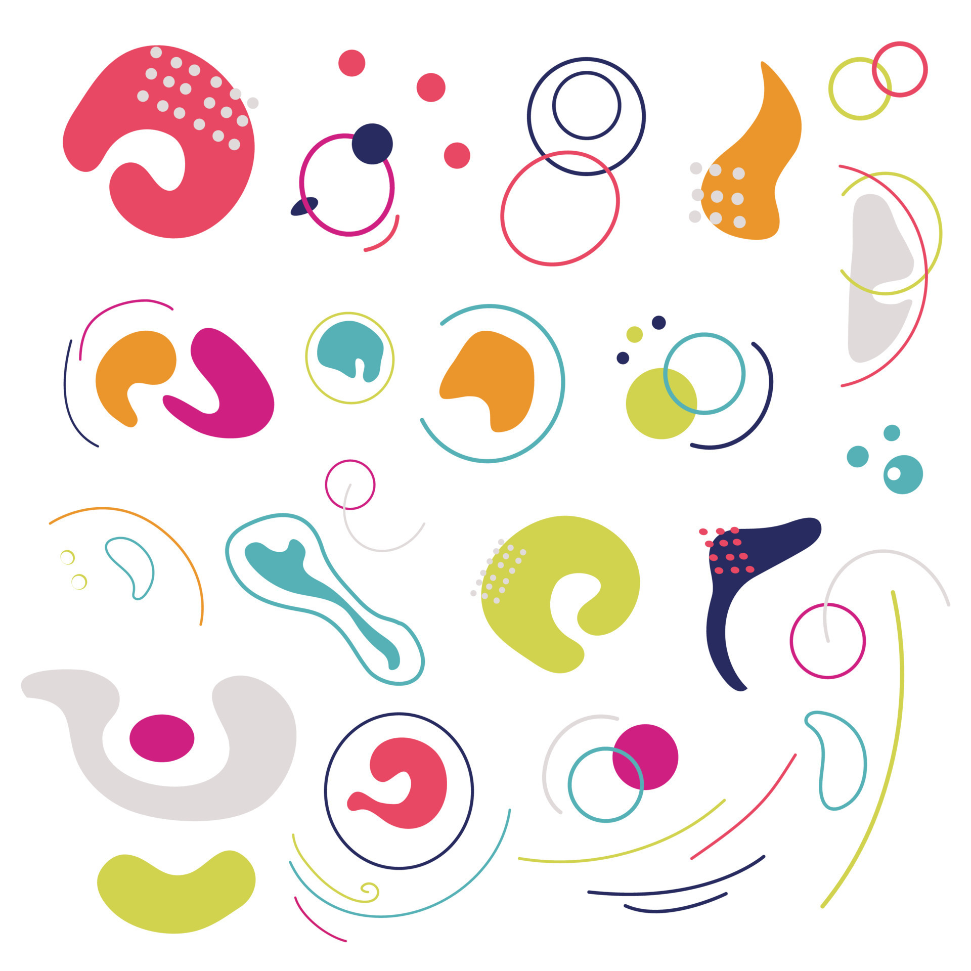 Set of abstract elements. Colorful 7910707 Vector Art at Vecteezy