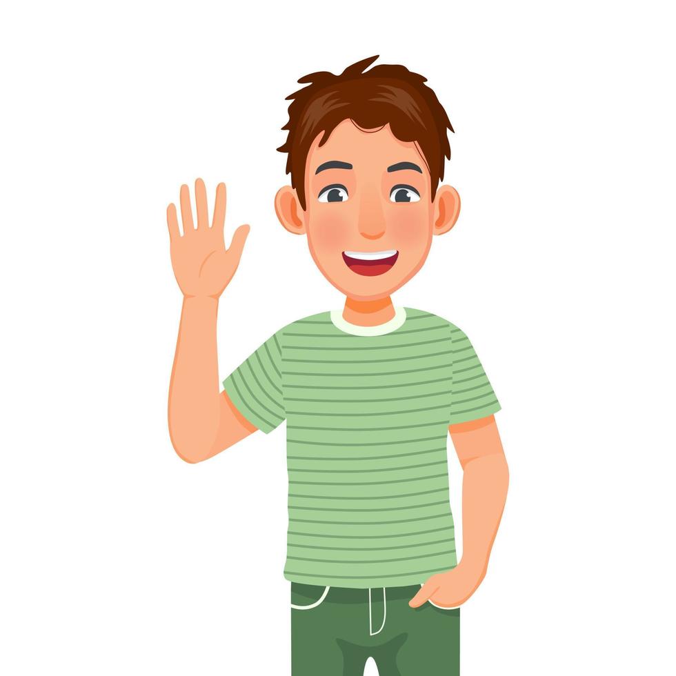 Handsome happy young man with hand in the pocket, smiling, waving hand ... Handsome happy young man with hand in the pocket, smiling, waving hand ...