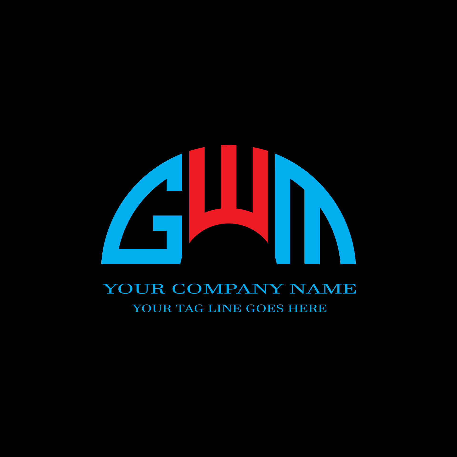 Gwm Letter Logo Creative Design With Vector Graphic 7927107 Vector Art