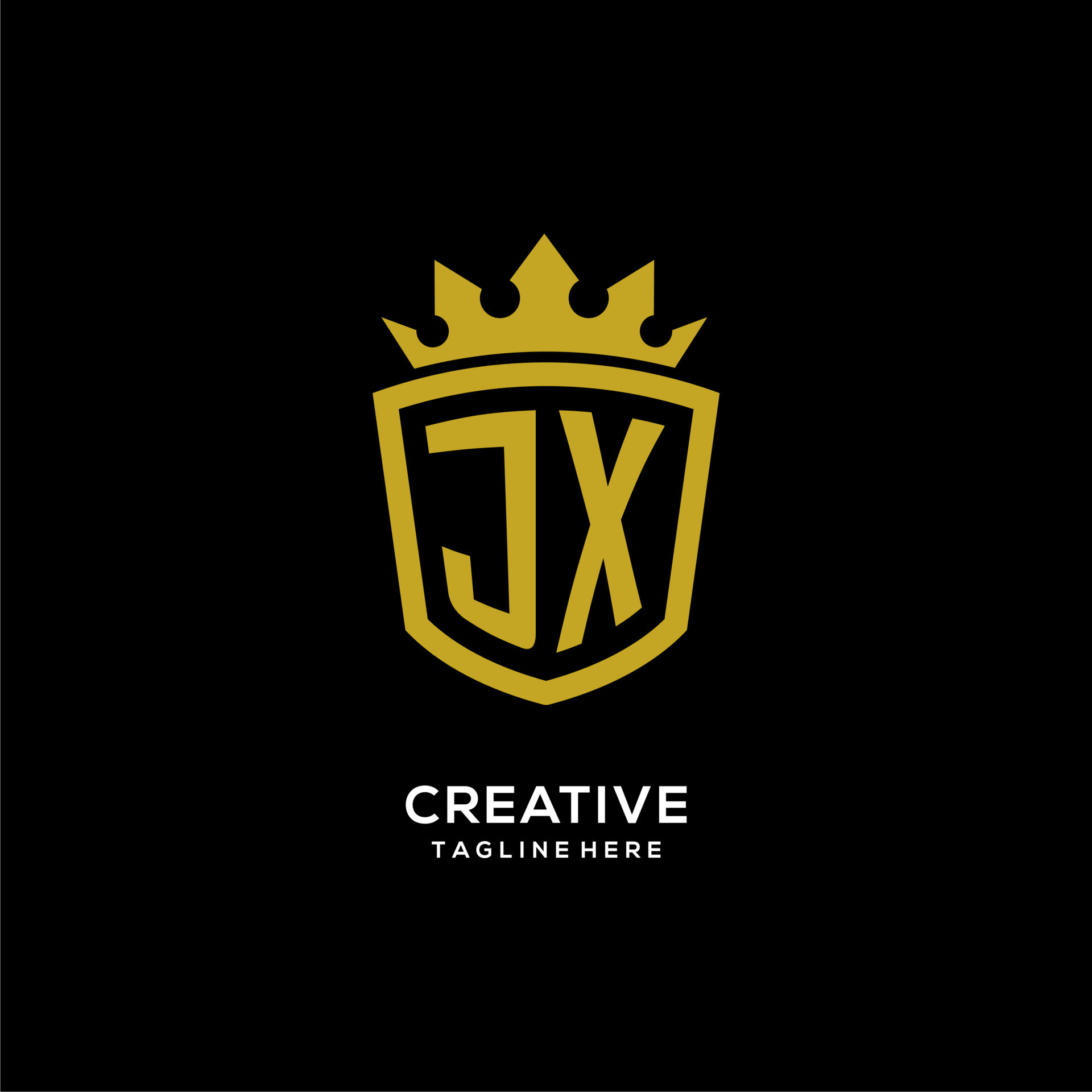 Initial JX logo shield crown style, luxury elegant monogram logo design ... Initial JX logo shield crown style, luxury elegant monogram logo design ...