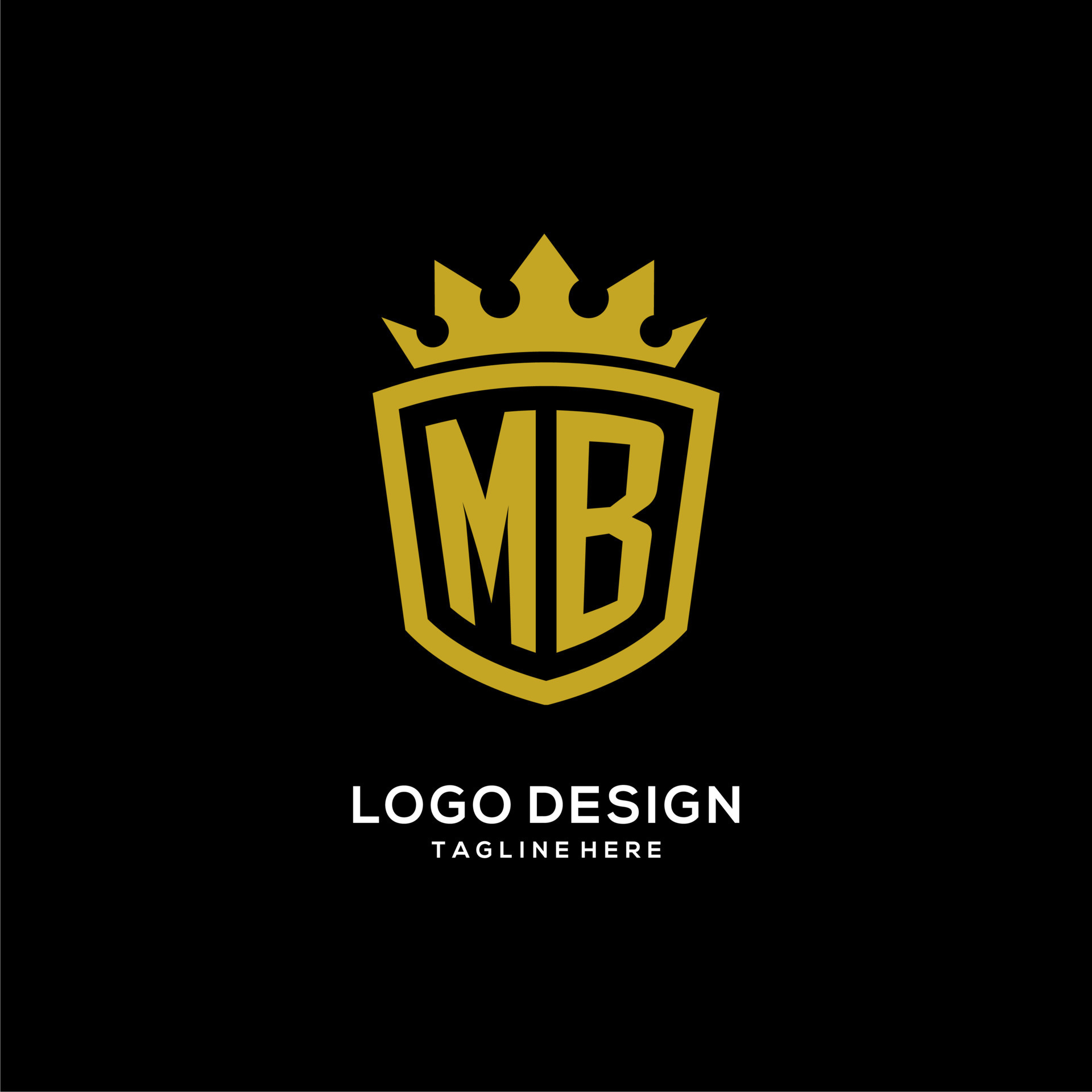 Initial MB logo shield crown style, luxury elegant monogram logo design ... Initial MB logo shield crown style, luxury elegant monogram logo design ...