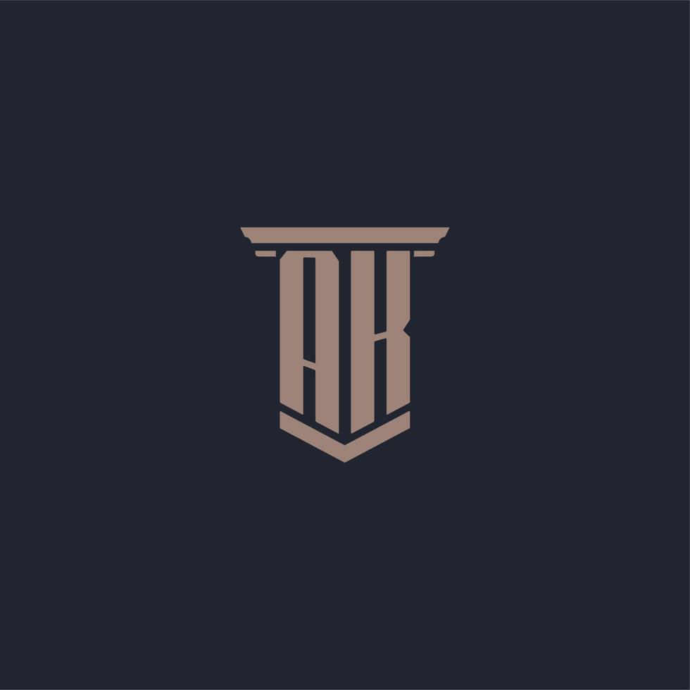 AK initial monogram logo with pillar style design 7934685 Vector Art at ... AK initial monogram logo with pillar style design 7934685 Vector Art at ...