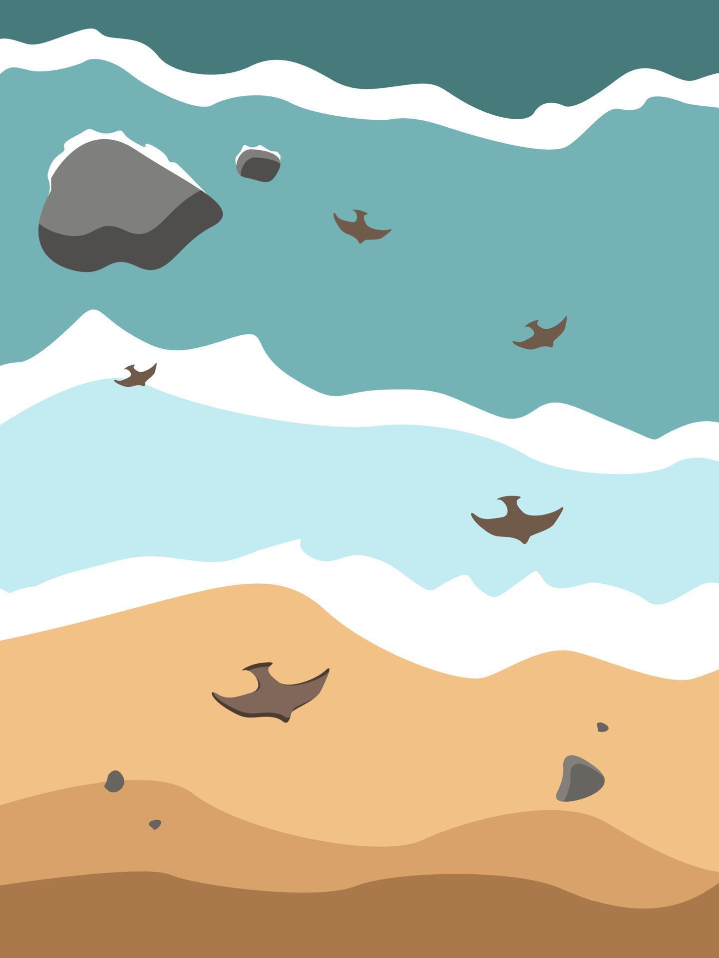 Beautiful seaside scenery vector illustration 7935417 Vector Art at ...