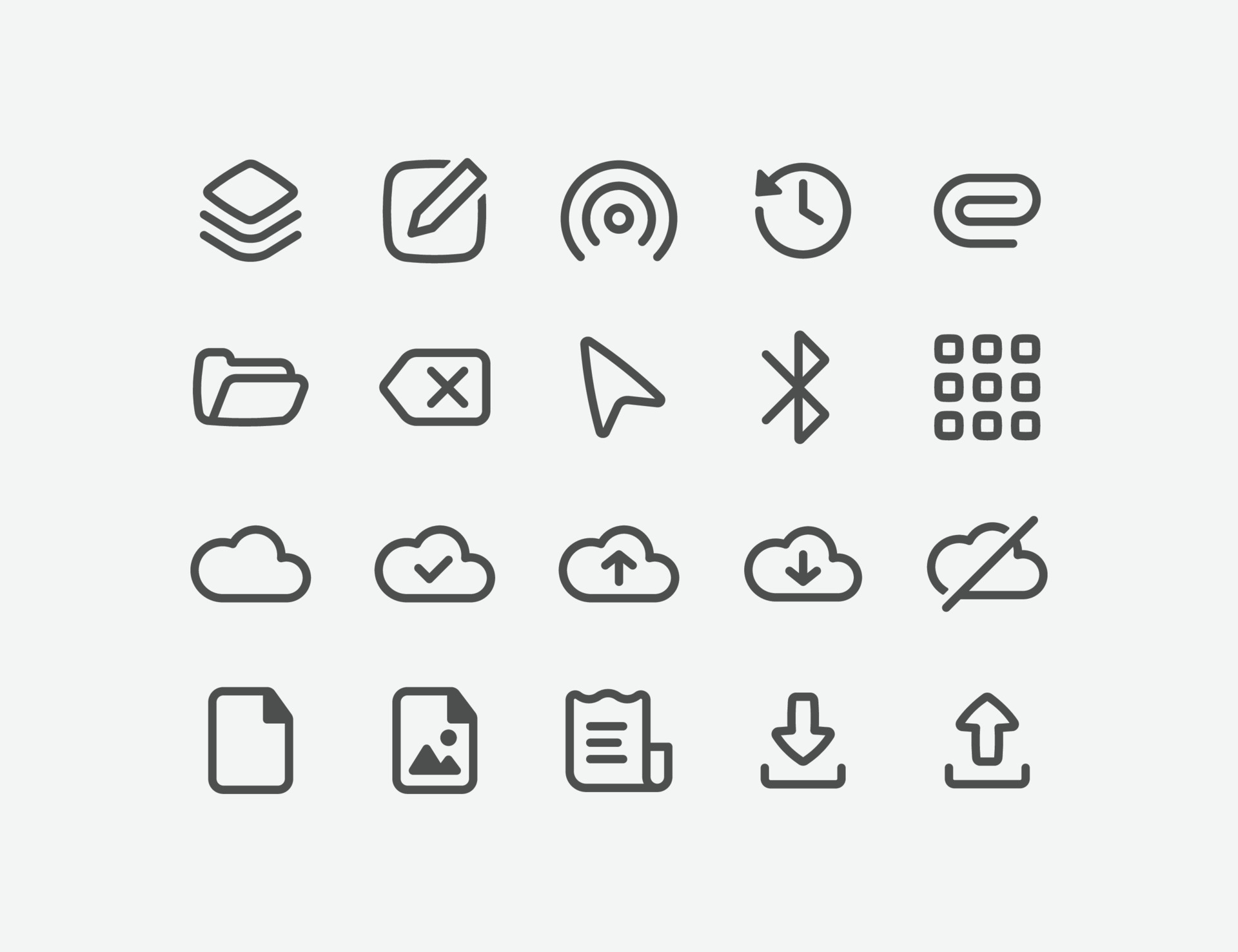 User Interface Vector Icon Set Isolated Linear Style Icon Vector Design 7938366 Vector Art At
