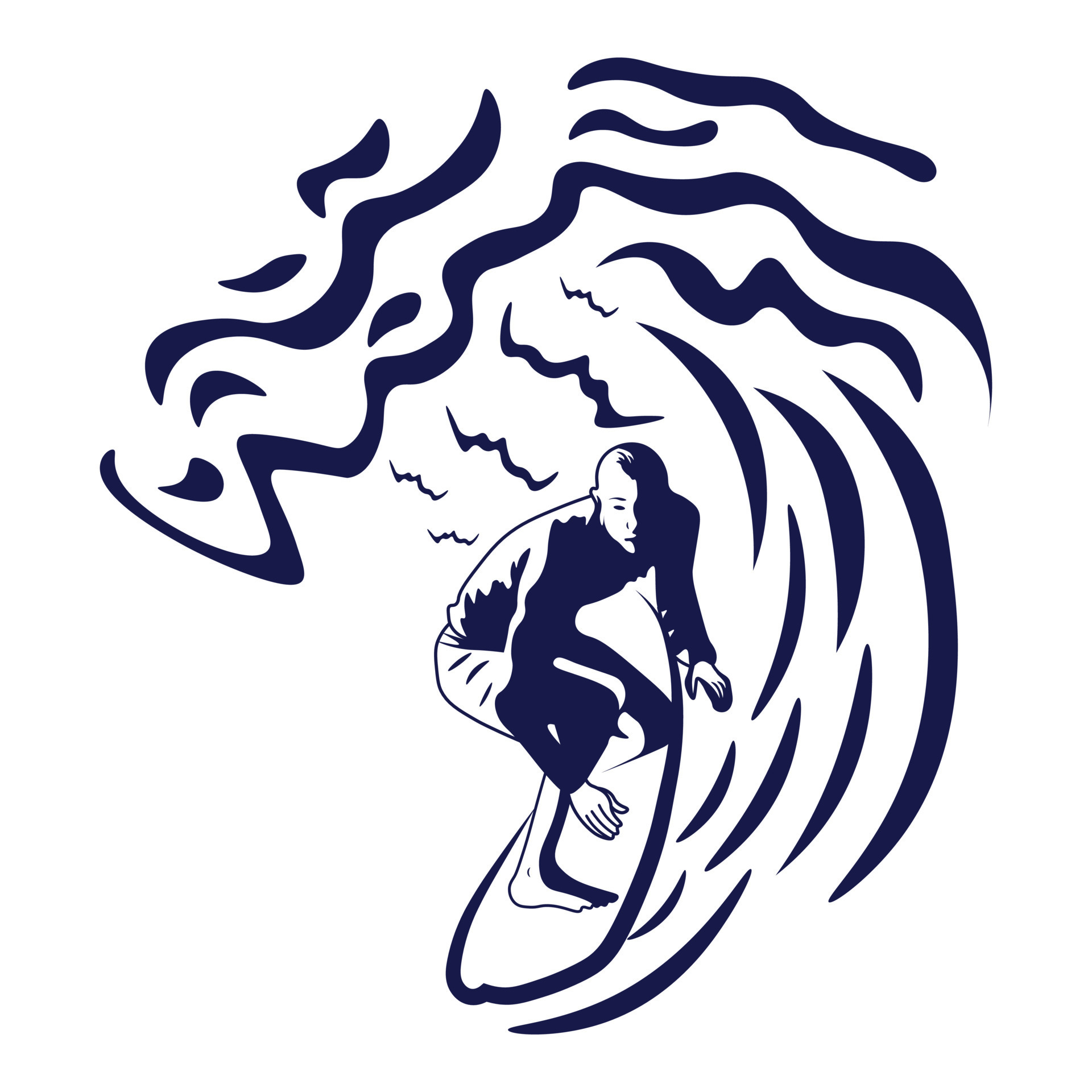 Surfer on the wave 7941605 Vector Art at Vecteezy