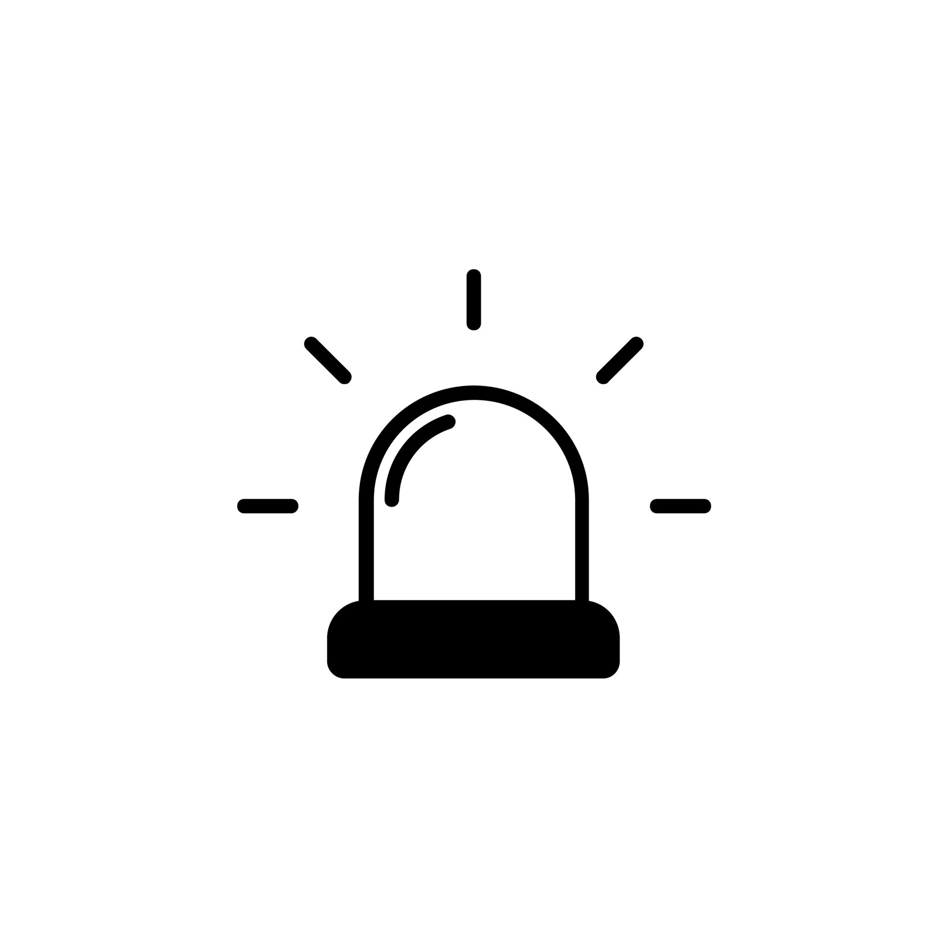 Alarm, Light, Siren Solid Line Icon Design Concept For Web And UI ...
