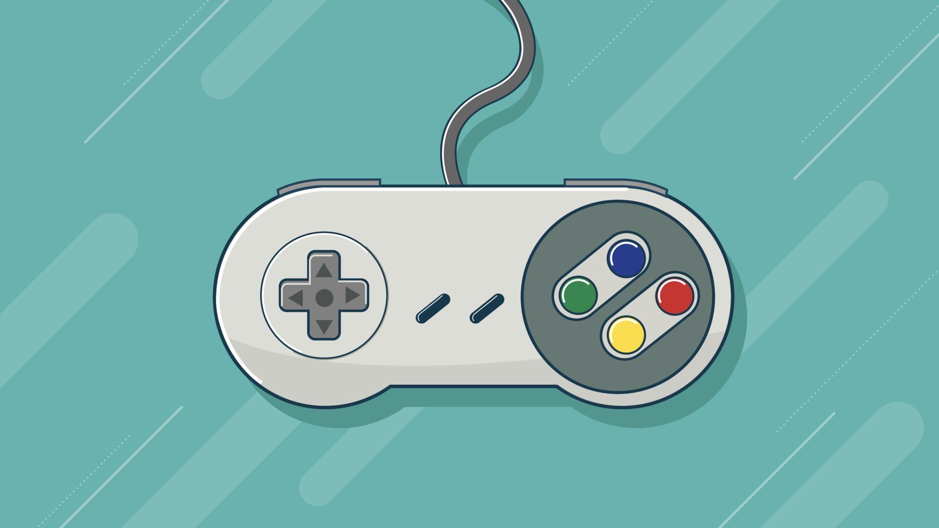 Retro Classic Game Controller With Colorful Background 7945852 Vector Art At Vecteezy