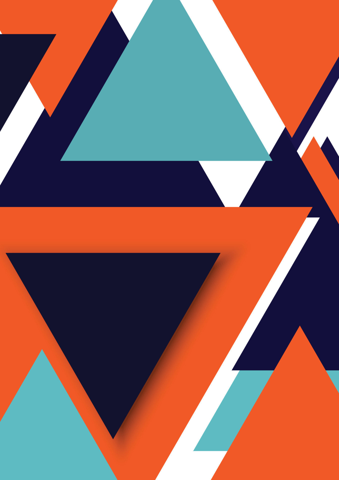 Abstract, triangle geometry, scattered vertically For vector design ...