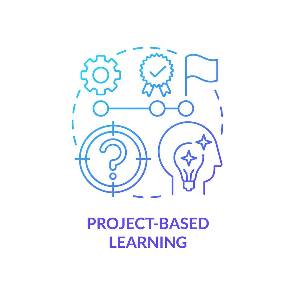 Project based learning blue gradient concept icon. Lifelong learning ... Project based learning blue gradient concept icon. Lifelong learning ...