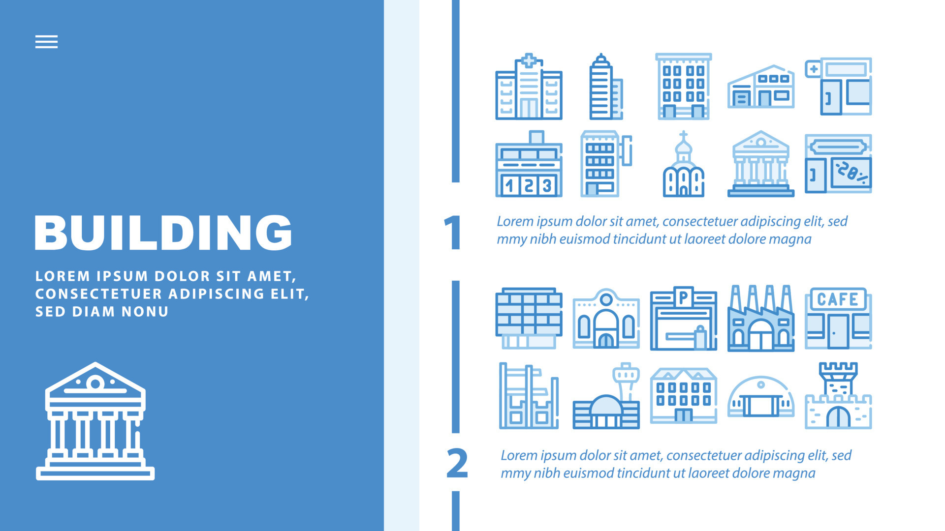 Building Architecture Landing Header Vector 7954518 Vector Art At Vecteezy
