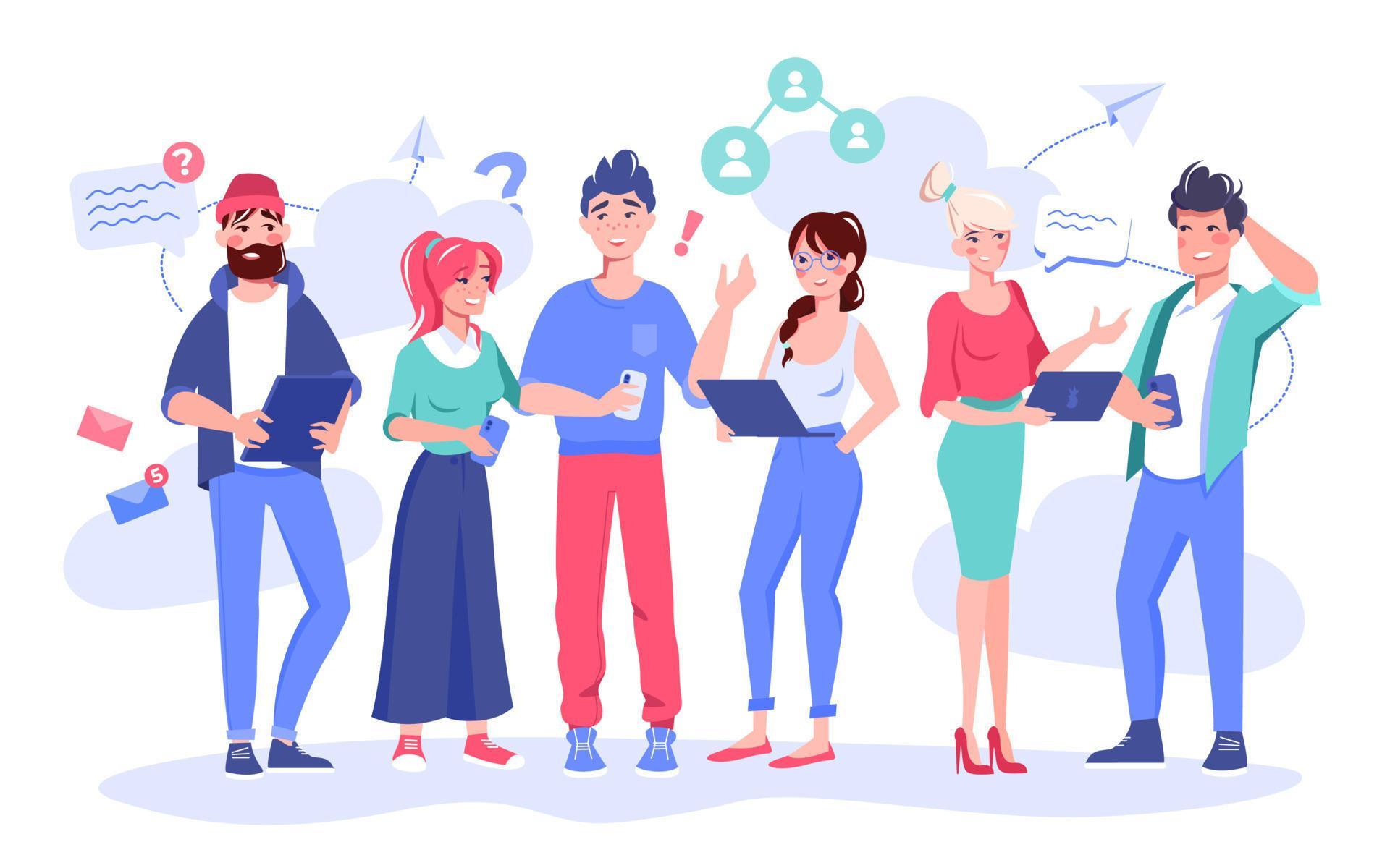 Coworker communication problem solving concept 7954904 Vector Art at ...