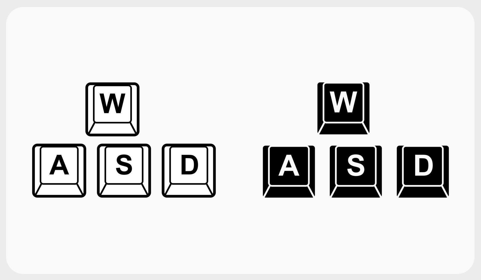 WASD keyboard buttons icon. Game control icon in Vector illustration ... WASD keyboard buttons icon. Game control icon in Vector illustration ...