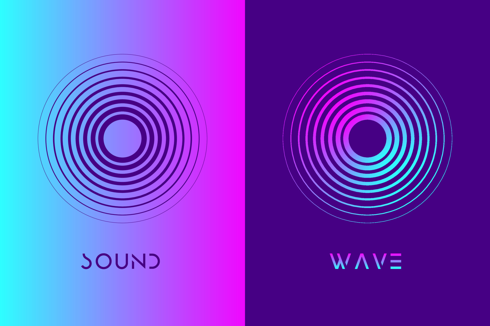 Abstract Fluid Creative Templates with Dynamic Circle Waves.Cards ...