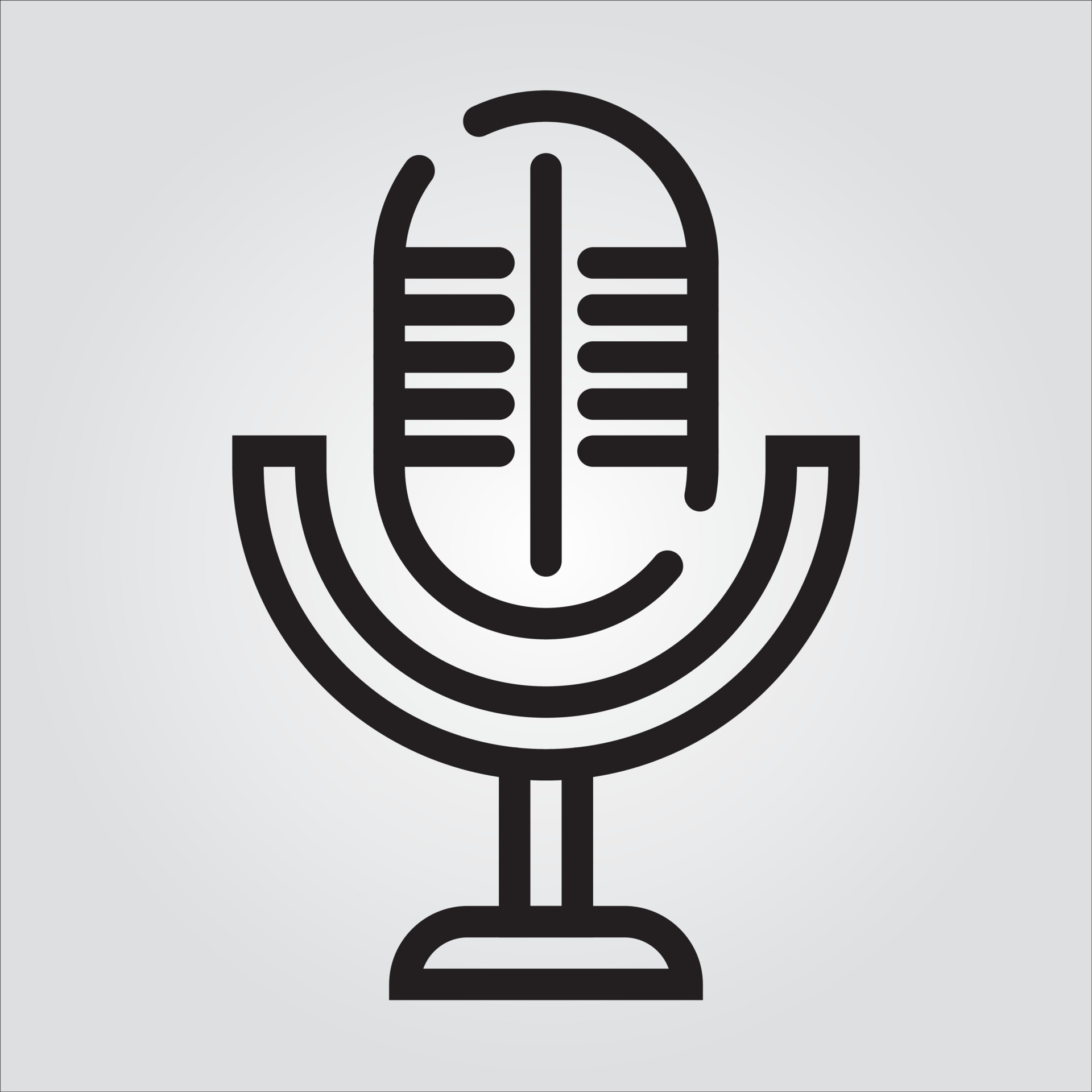 Isolated Microphone Computer Component Outline Eps 10 Graphic 7968925 Vector Art At Vecteezy