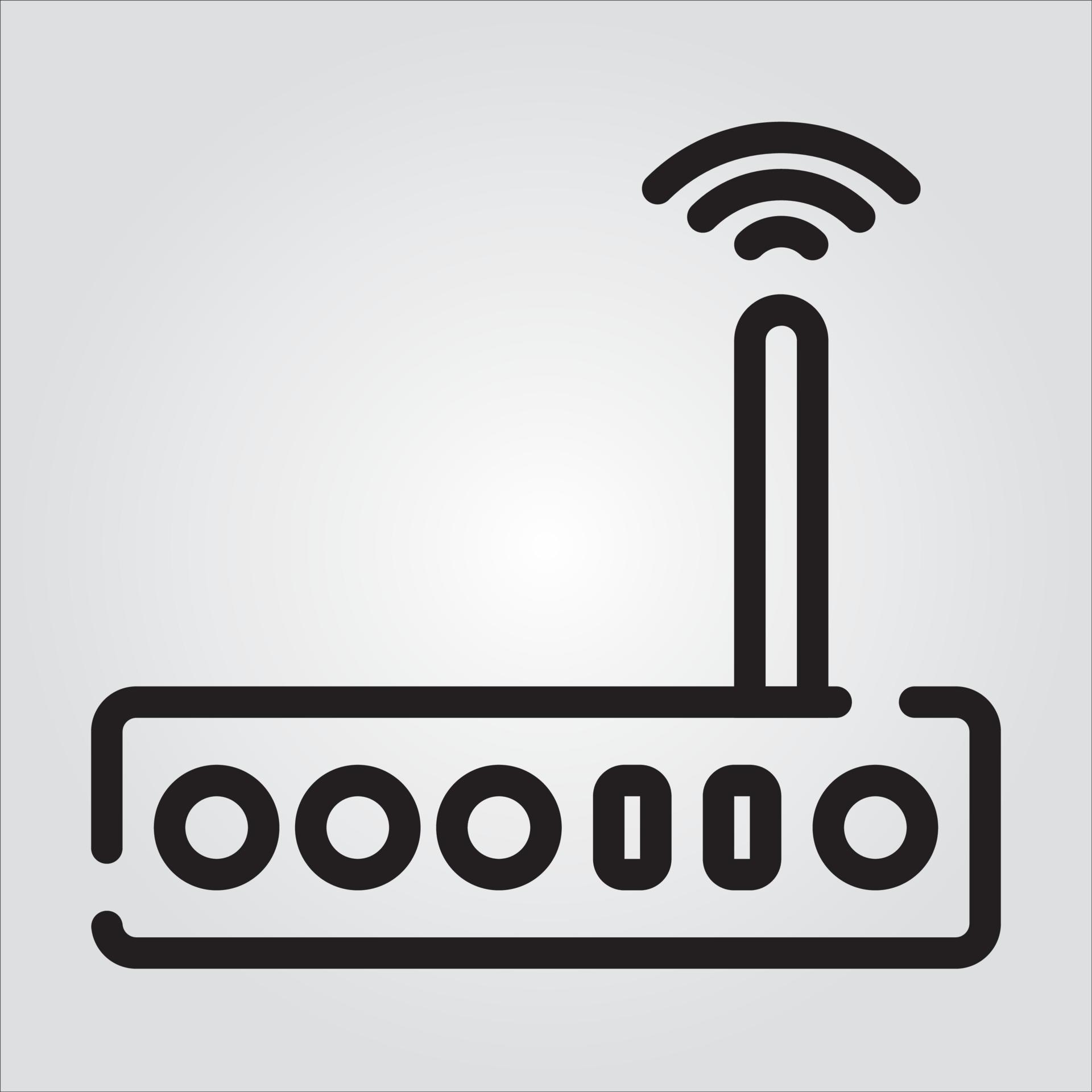 Isolated Modem Router Computer Component Outline Eps 10 Graphic 7968935 Vector Art At Vecteezy