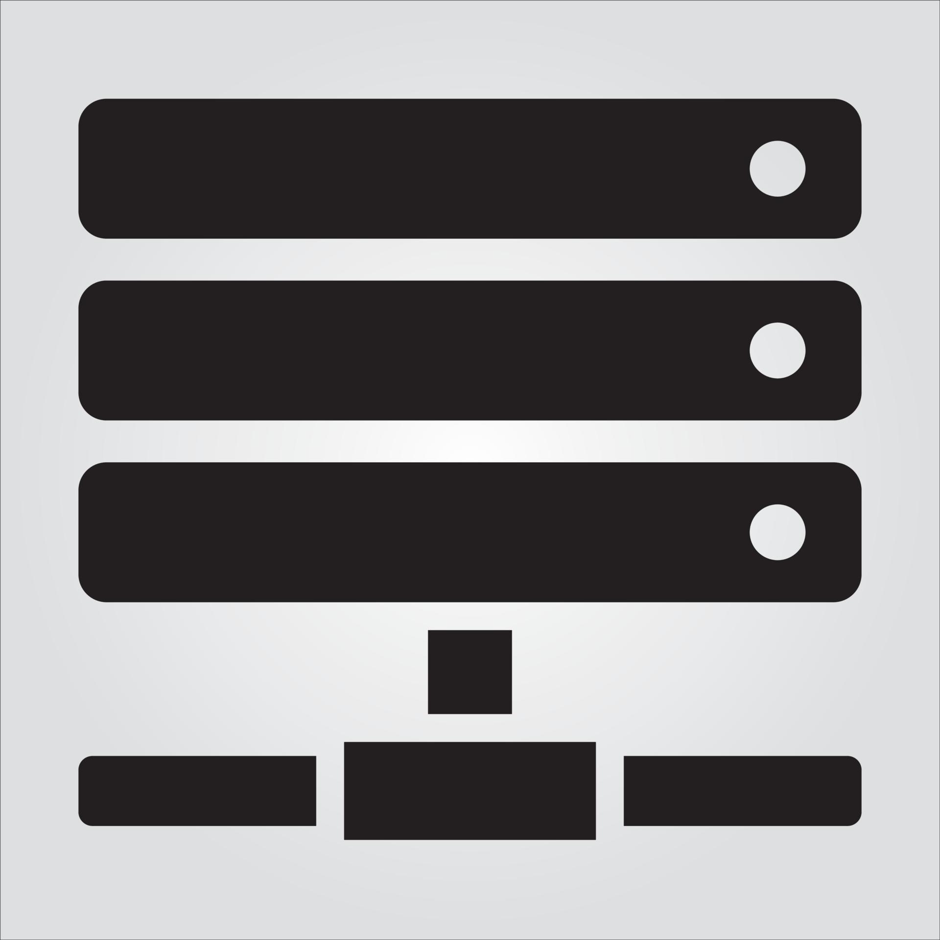 Isolated Server Computer Component Glyph EPS 10 Graphic 7968961 Vector ...