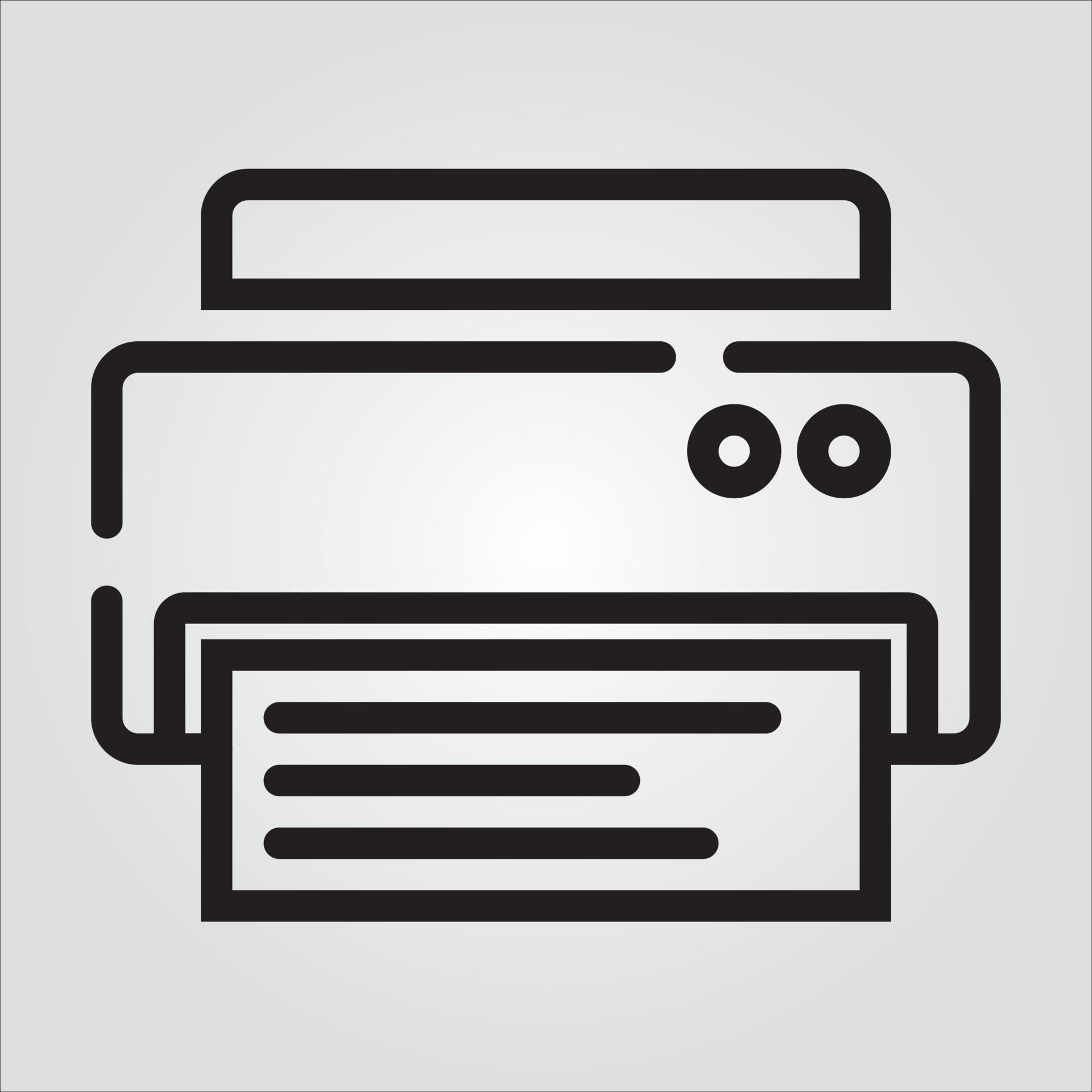 Isolated Printer Computer Component Outline Eps 10 Graphic 7969005 Vector Art At Vecteezy