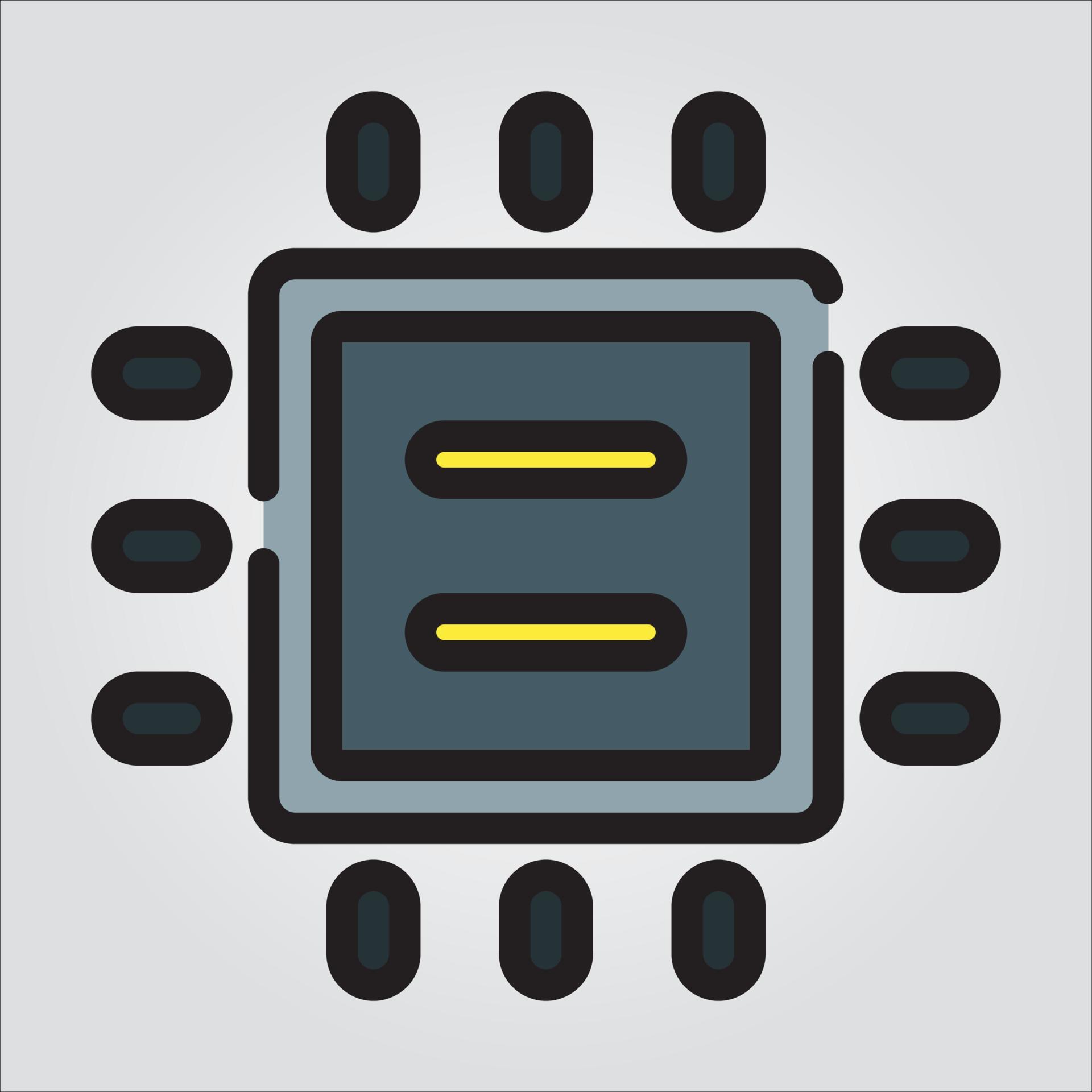 Isolated Processor Computer Component EPS 10 Premium Graphic 7969010 ...