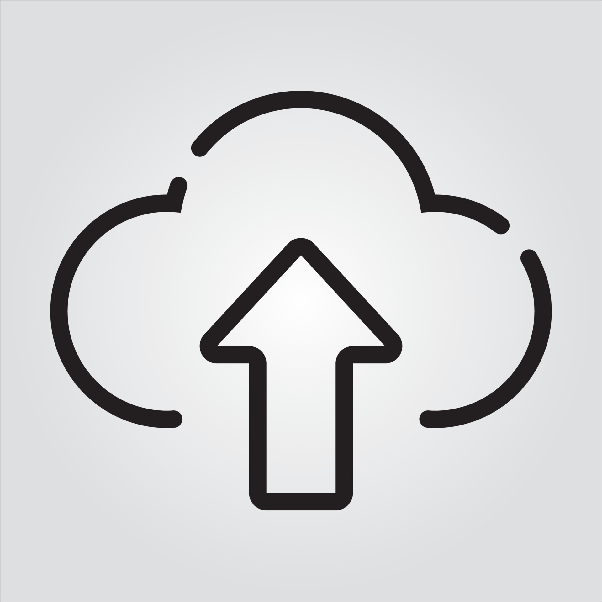 Isolated Uploading Computer Component Outline Eps 10 Graphic 7969016