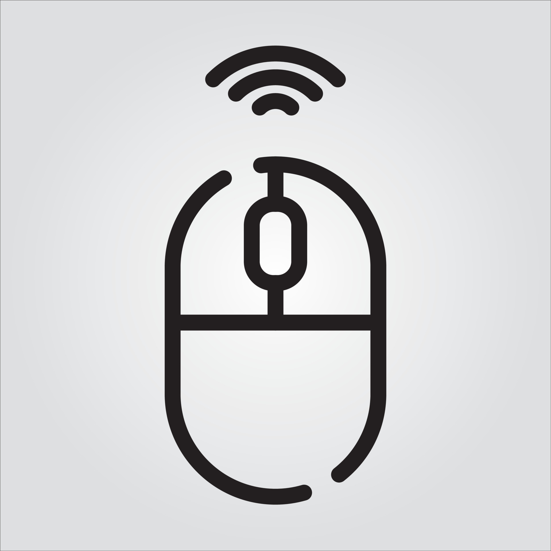 Isolated Wireless Mouse Computer Component Outline Eps 10 Graphic 7969019 Vector Art At Vecteezy