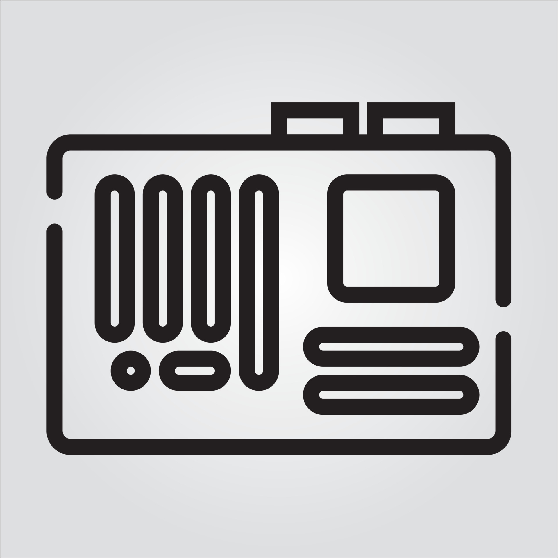 Isolated Motherboard Computer Component Outline Eps 10 Graphic 7969031 Vector Art At Vecteezy