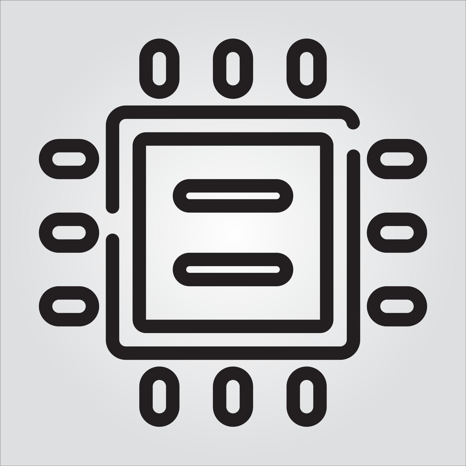 Isolated Processor Computer Component Outline Eps 10 Graphic 7969038 Vector Art At Vecteezy