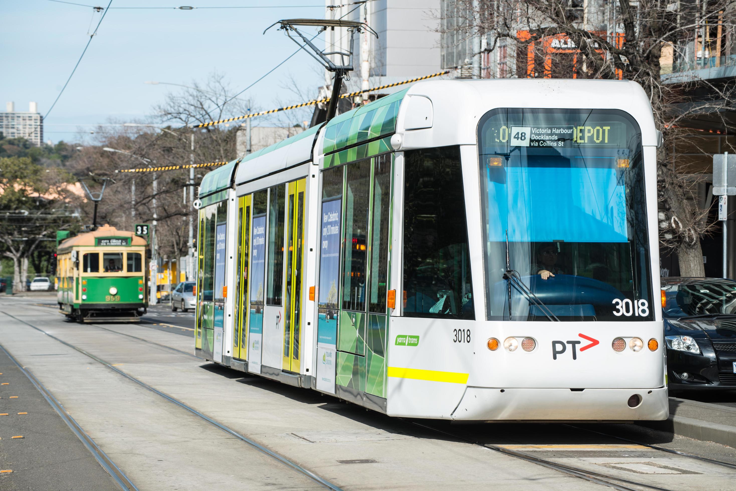 Melbourne Australia August 22 2015 A C Class Tram On St Vincents Plaza East Melbourne An