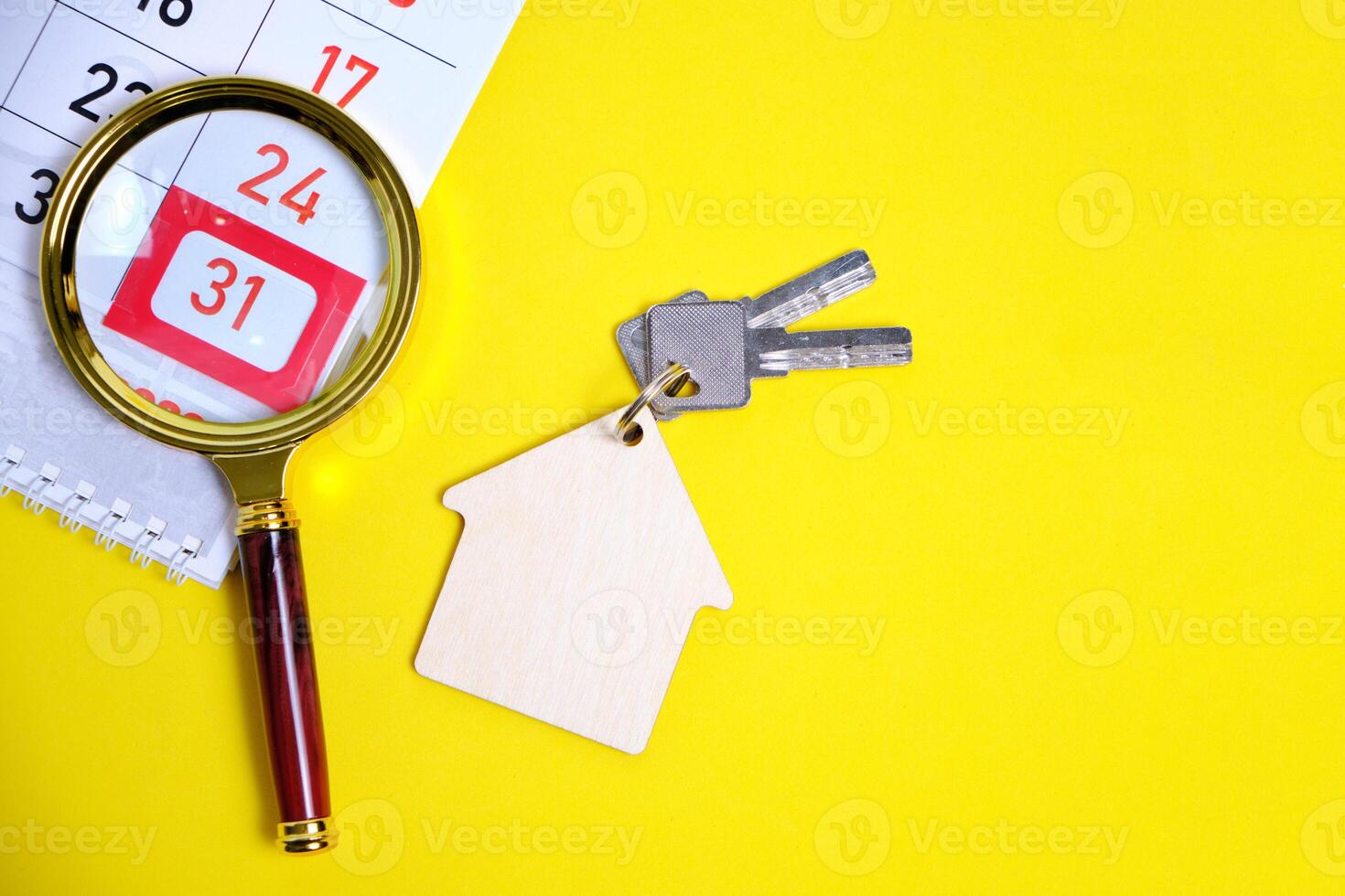 Calendar For End Of Month Magnifier Keys To House Or Apartment On A calendar-for-end-of-month-magnifier-keys-to-house-or-apartment-on-a
