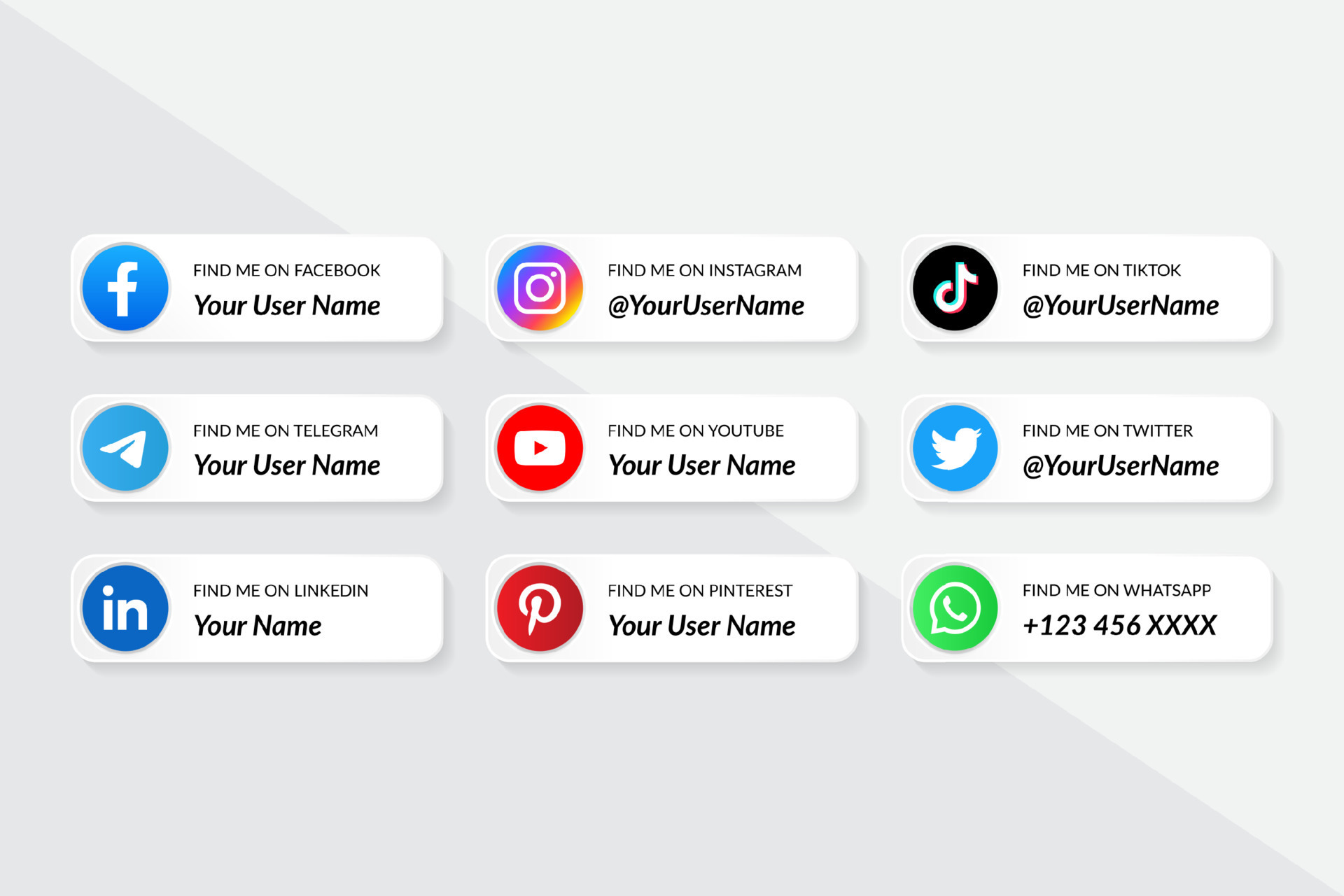 Modern Social Media Lower Third Icons Collection Template 7978515 ... Modern Social Media Lower Third Icons Collection Template 7978515 ...