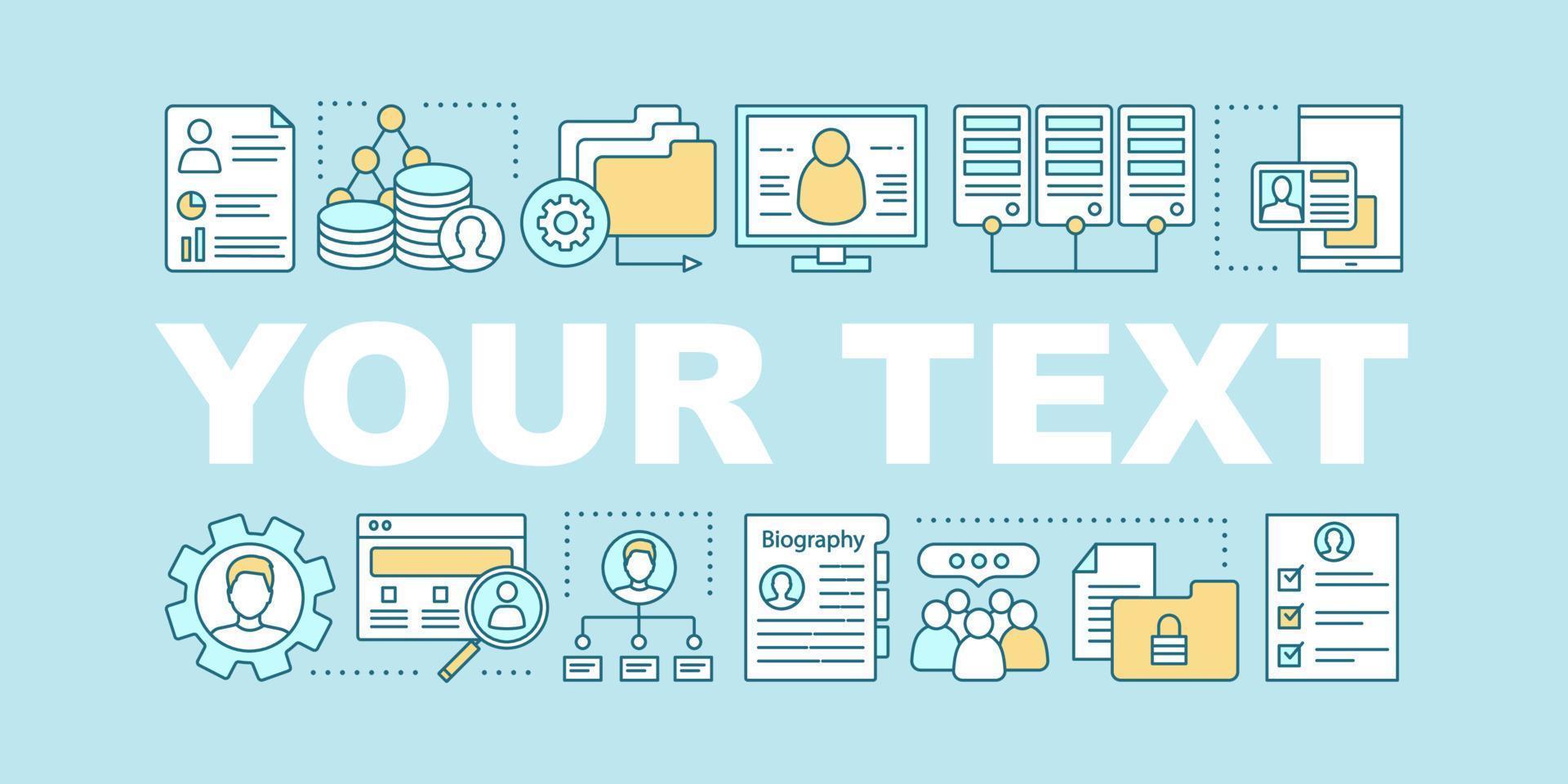 Database word concepts banner. Data systematization, management ...