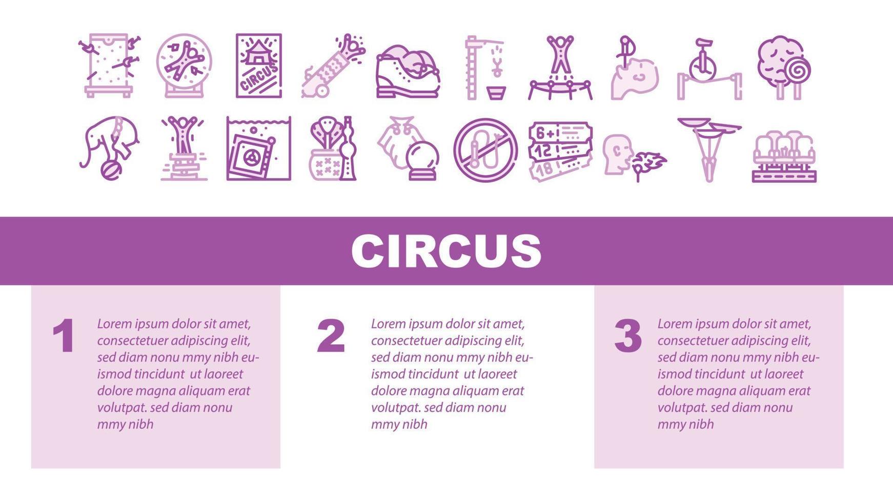 Circus Entertainment Landing Header Vector 7985988 Vector Art At Vecteezy