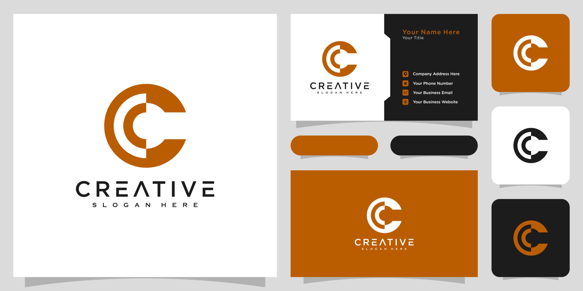 diseño de vector de estilo de línea de logotipo de letra inicial c y ...