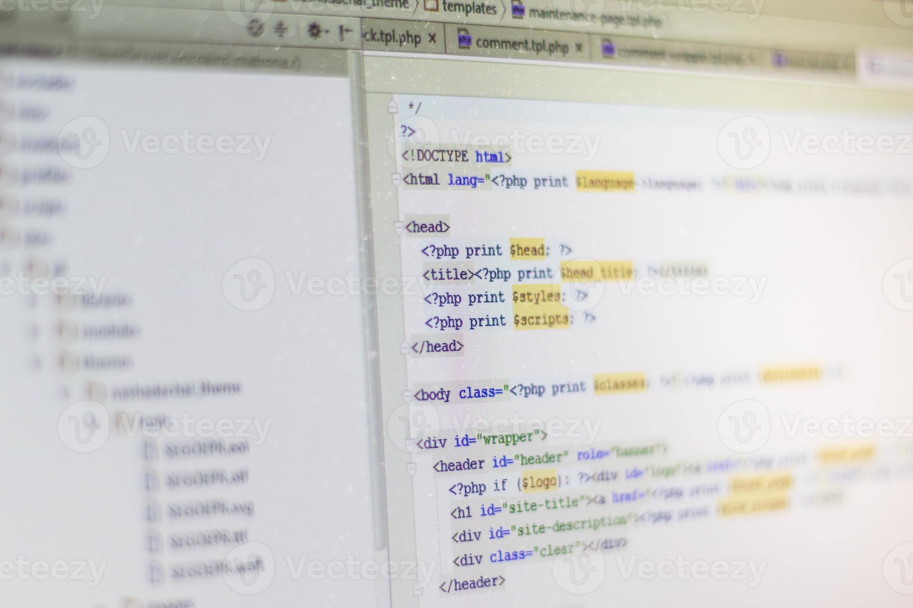 Programming code abstract screen of software developer 8001984 Stock ...