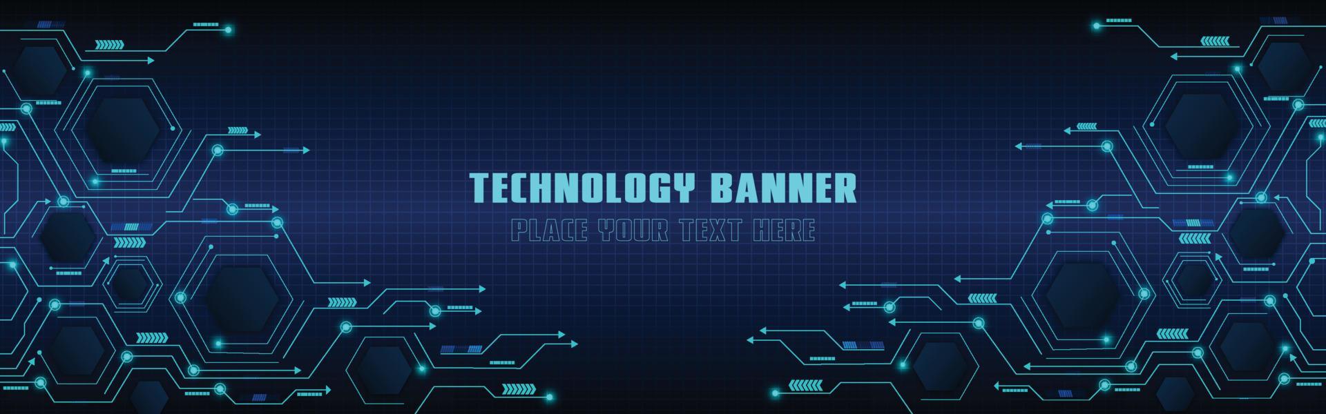 technology concept for web banner template or brochure , Blue colour ...