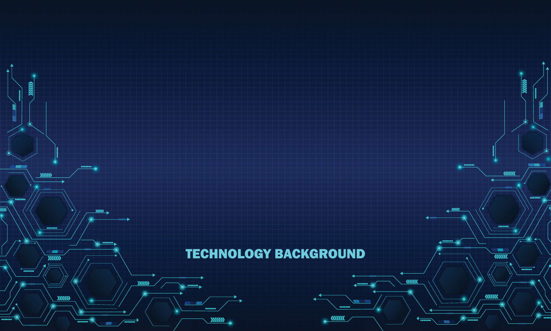 Abstract Technology Concept Particle Connection Background With Blue