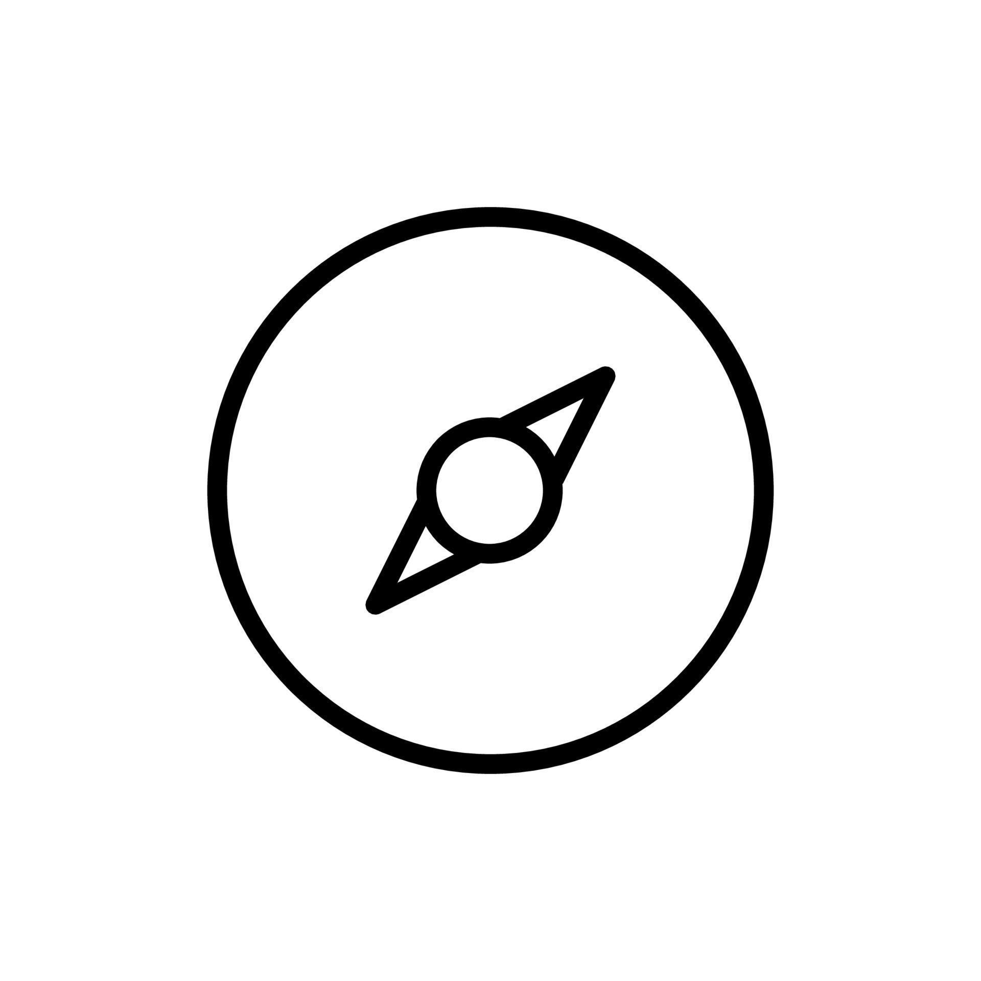 Simple Compass Icon Line Art 8014206 Vector Art At Vecteezy