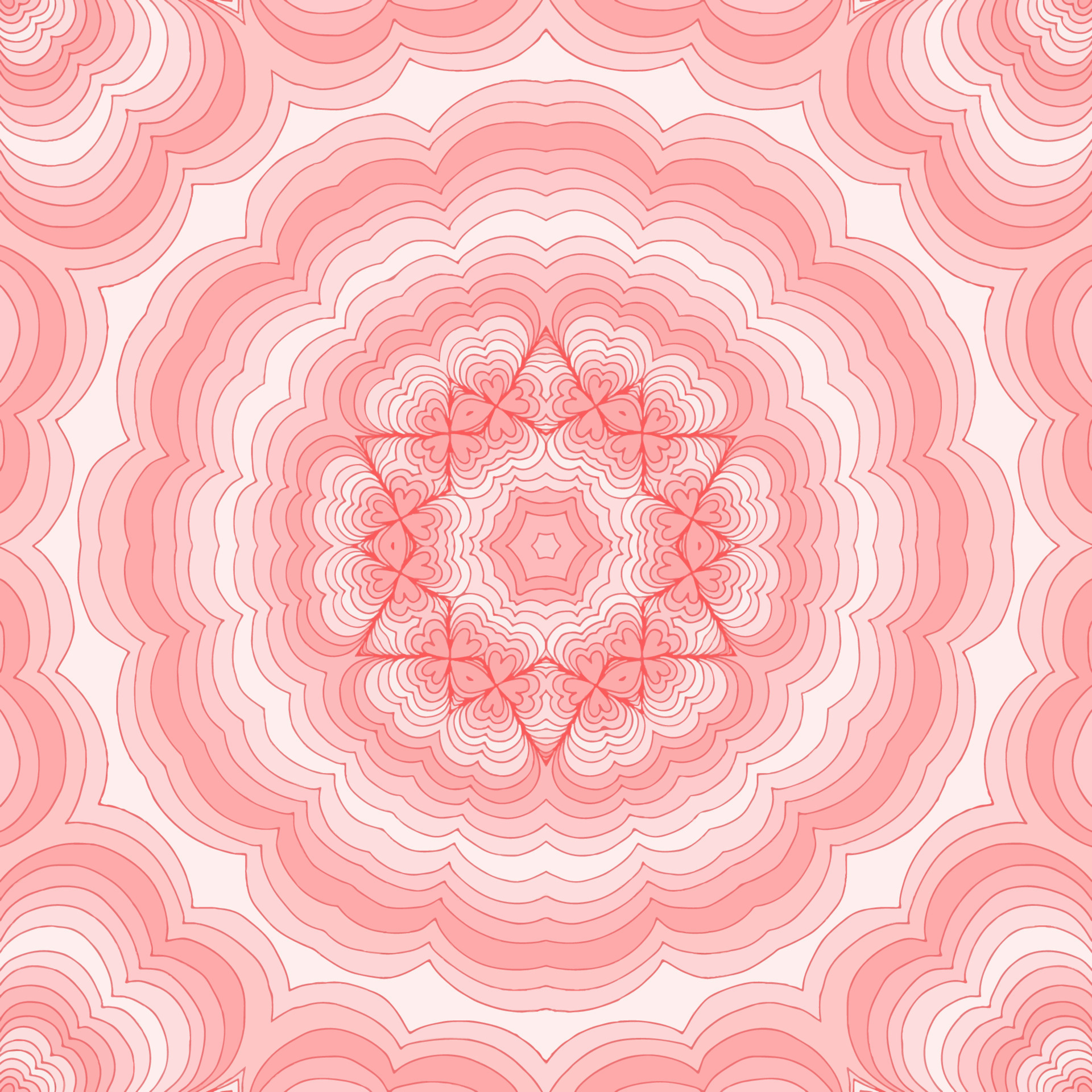 This is a vector image of a stylized flower view from above. This ...