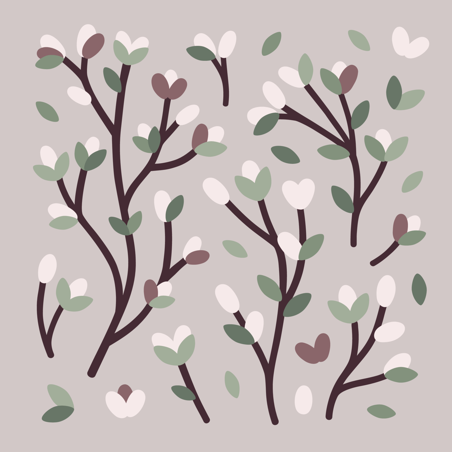 Spring branches set 8015782 Vector Art at Vecteezy