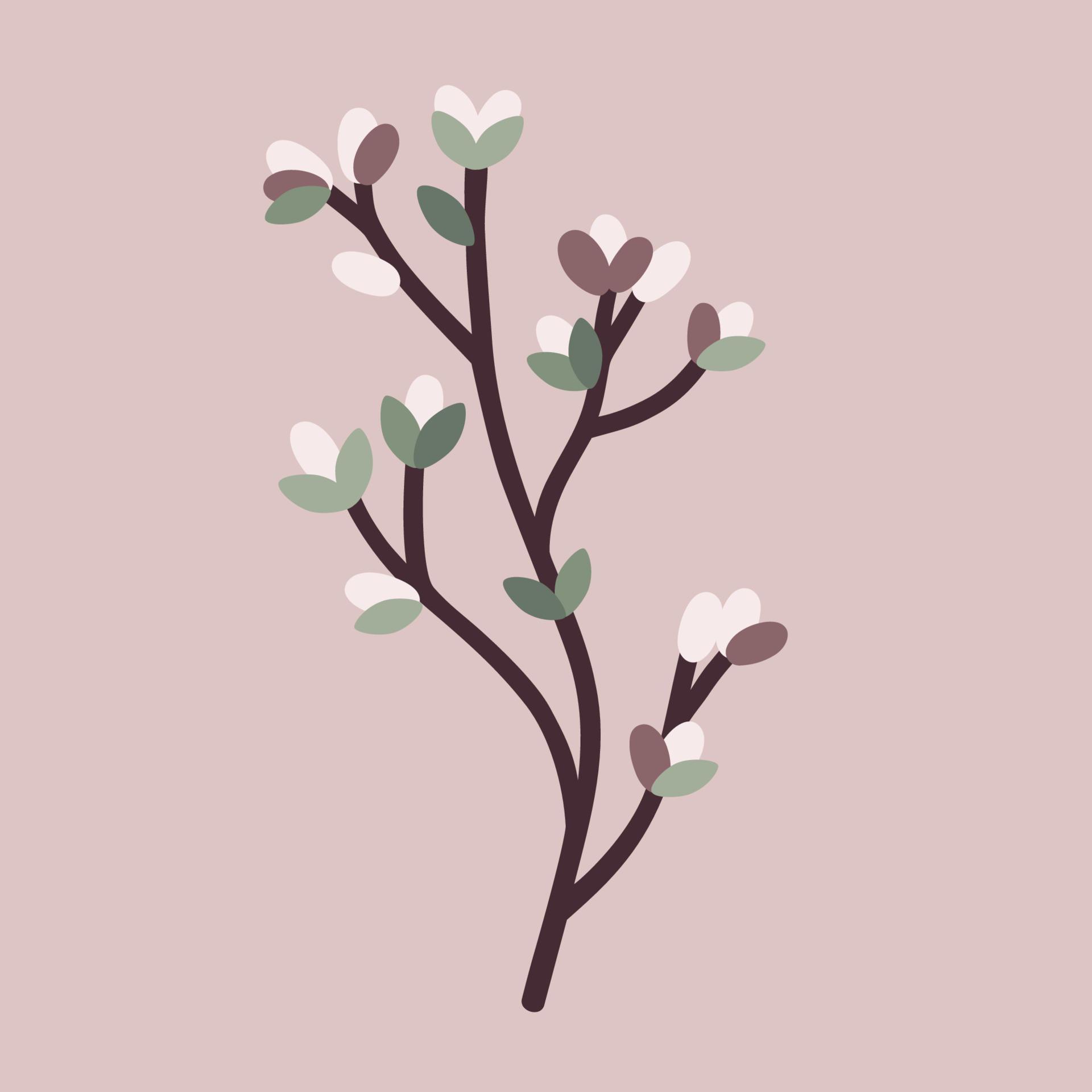 Abstract spring tree branch 8015785 Vector Art at Vecteezy