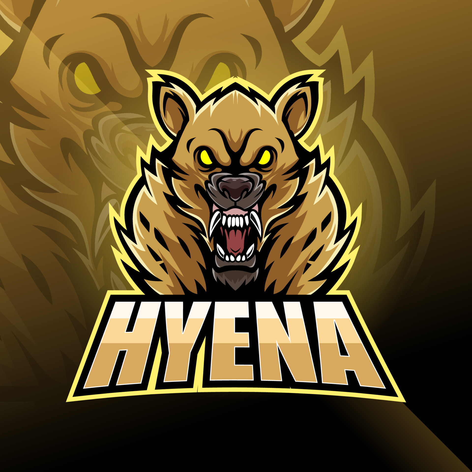 Hyena esport mascot 8017628 Vector Art at Vecteezy